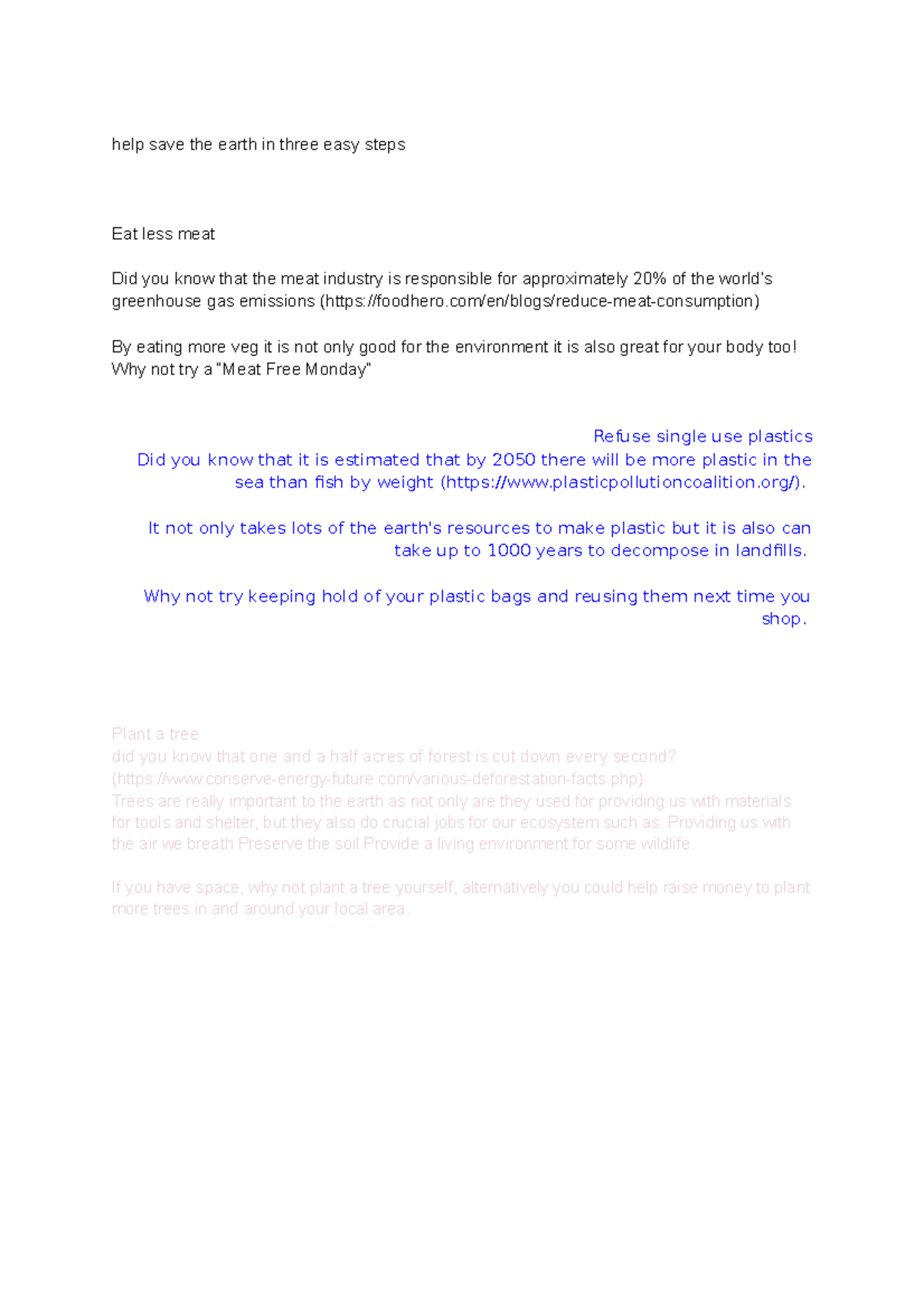 Lesson 2 Worksheet - Save the Earth in 3 Easy Steps - Studocu