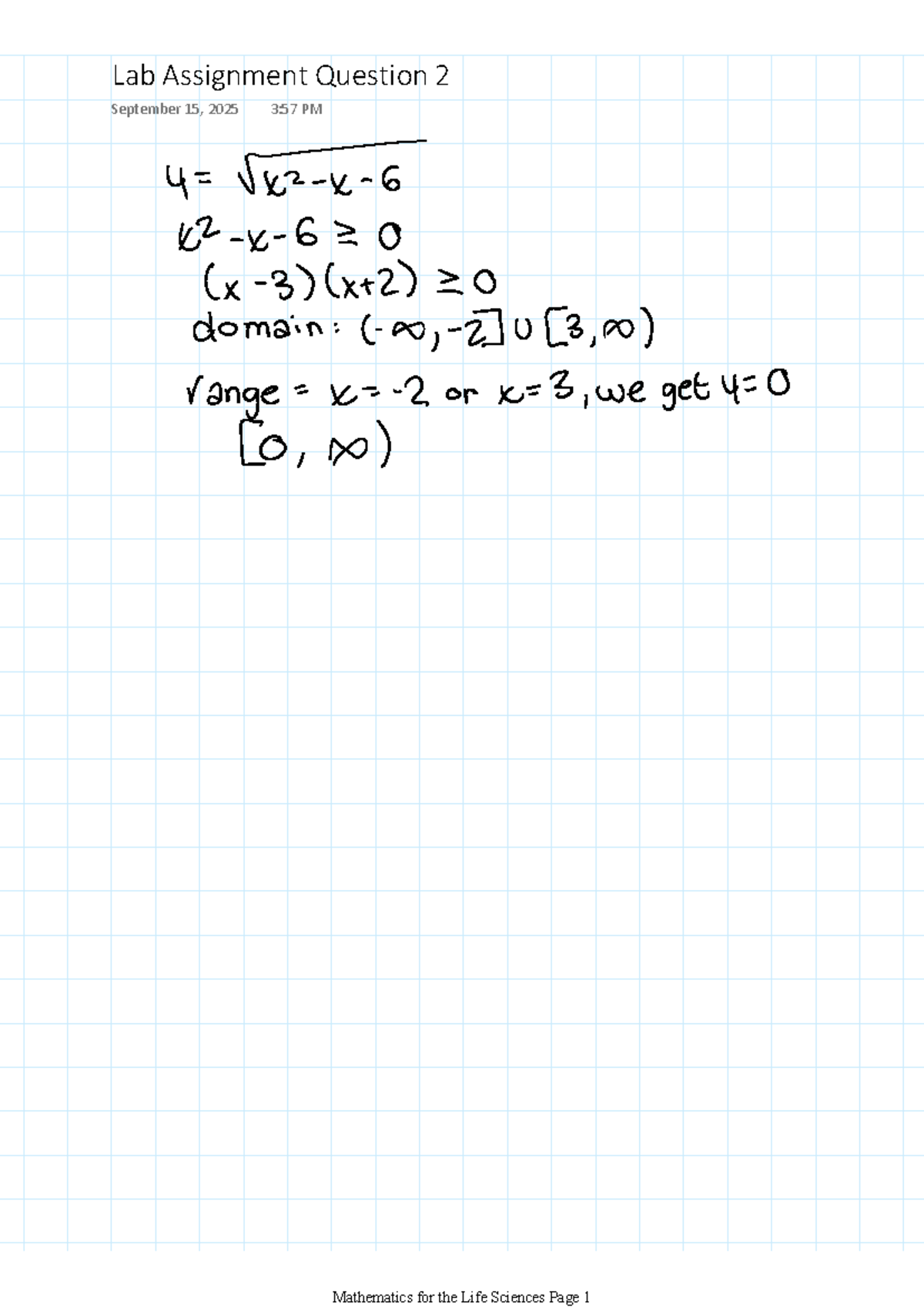 Lab Assignment 1 Question 2 Math - Math 125.3 - Lab Assignment Question ...