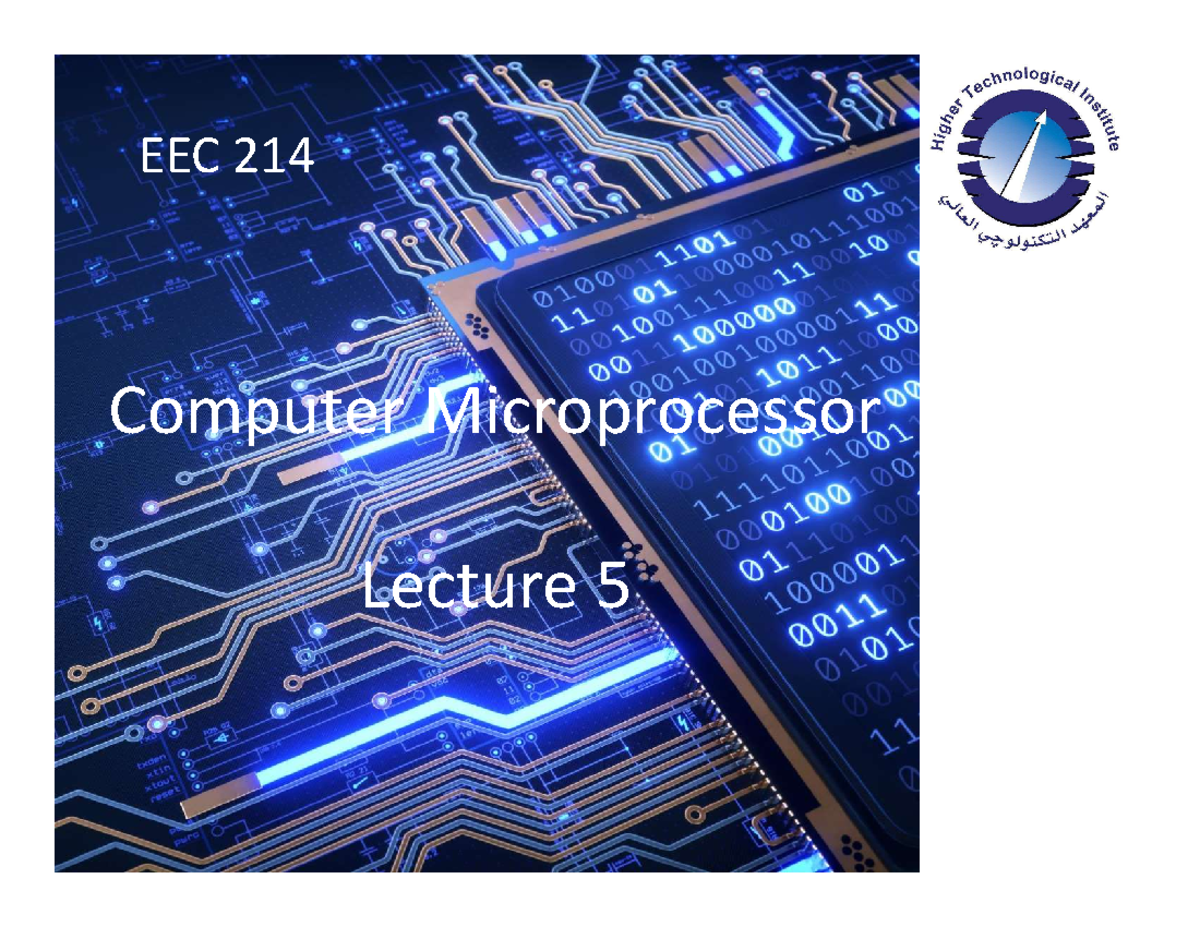 EEC 214 lecture 5 - AVR - Computer Microprocessor Lecture 5 EEC 214 ...