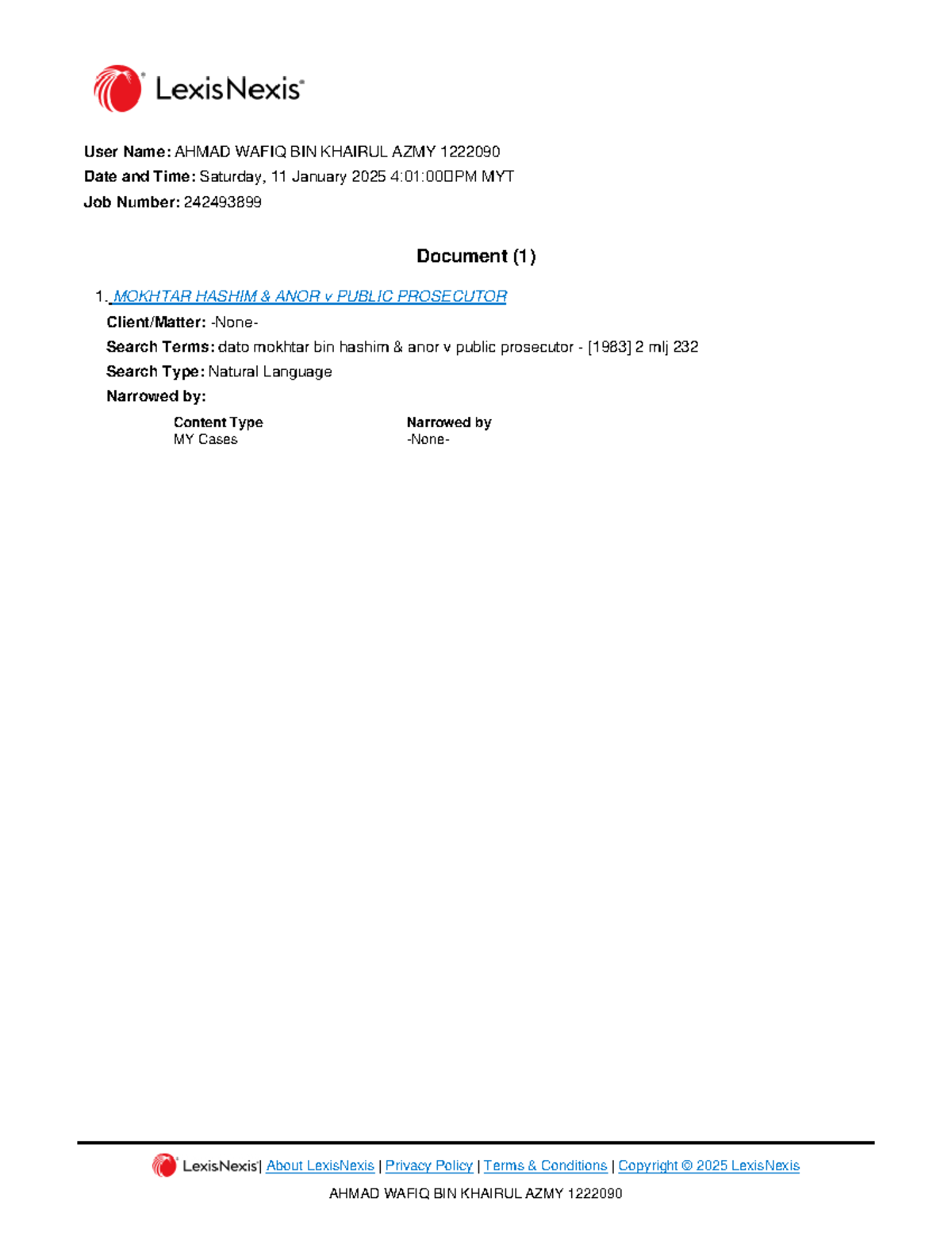 Mokhtar Hashim & ANOR v Public Prosecutor: Case Study Analysis - Studocu