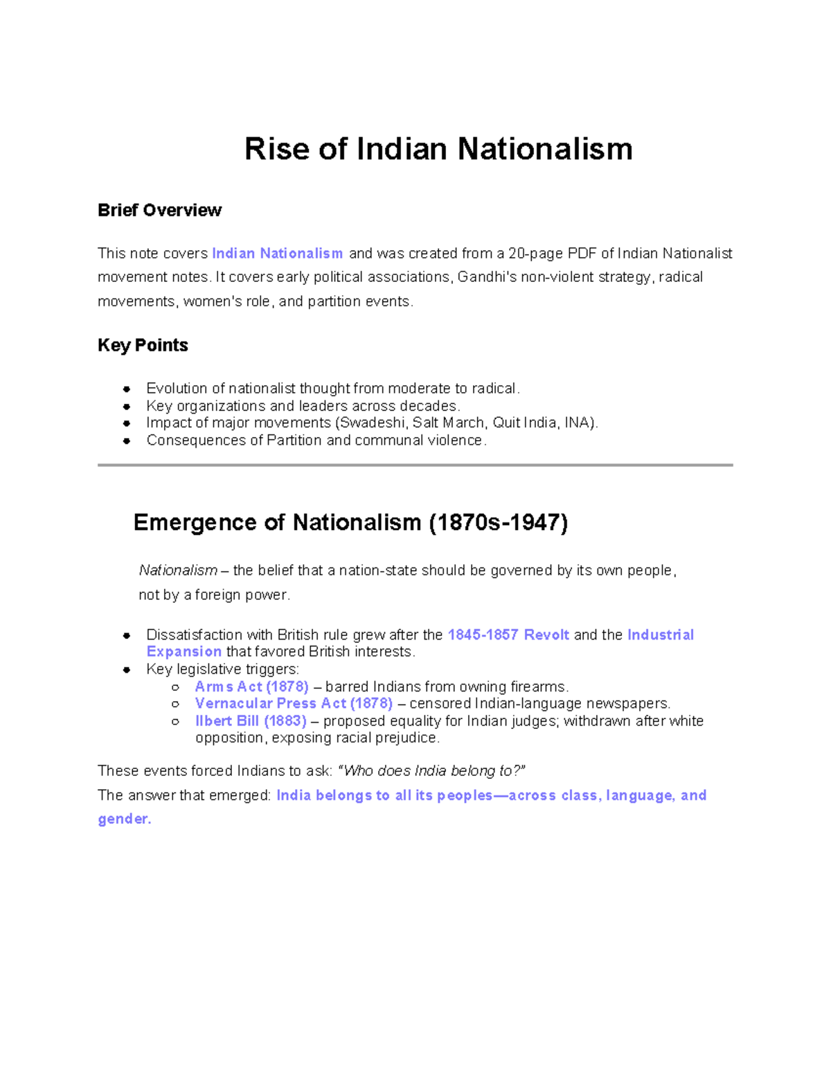 📚 Indian Nationalism: A Comprehensive Overview of Key Movements and ...