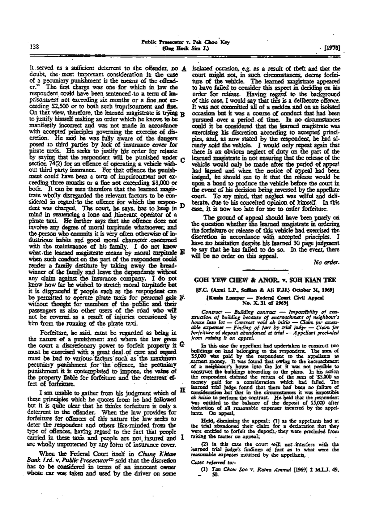 GOH YEW CHEW & ANOR v SOH KIAN TEE - Public Prosecutor v. Peir Choo Key ...