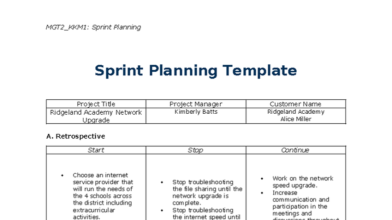 MGT2_KKM1: Sprint Planning Template for Ridgeland Academy Network ...