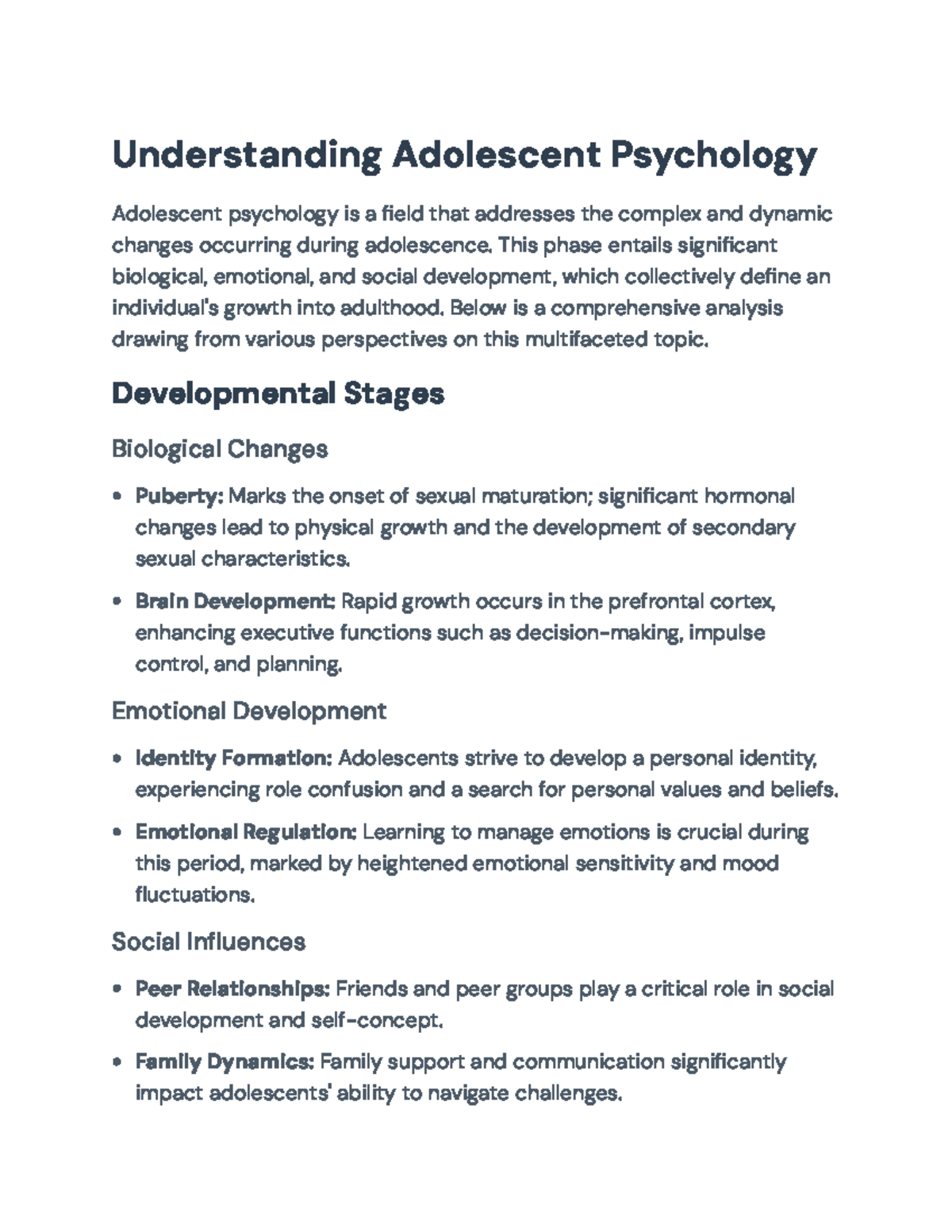 Understanding Adolescent Psychology: Key Concepts and Challenges ...