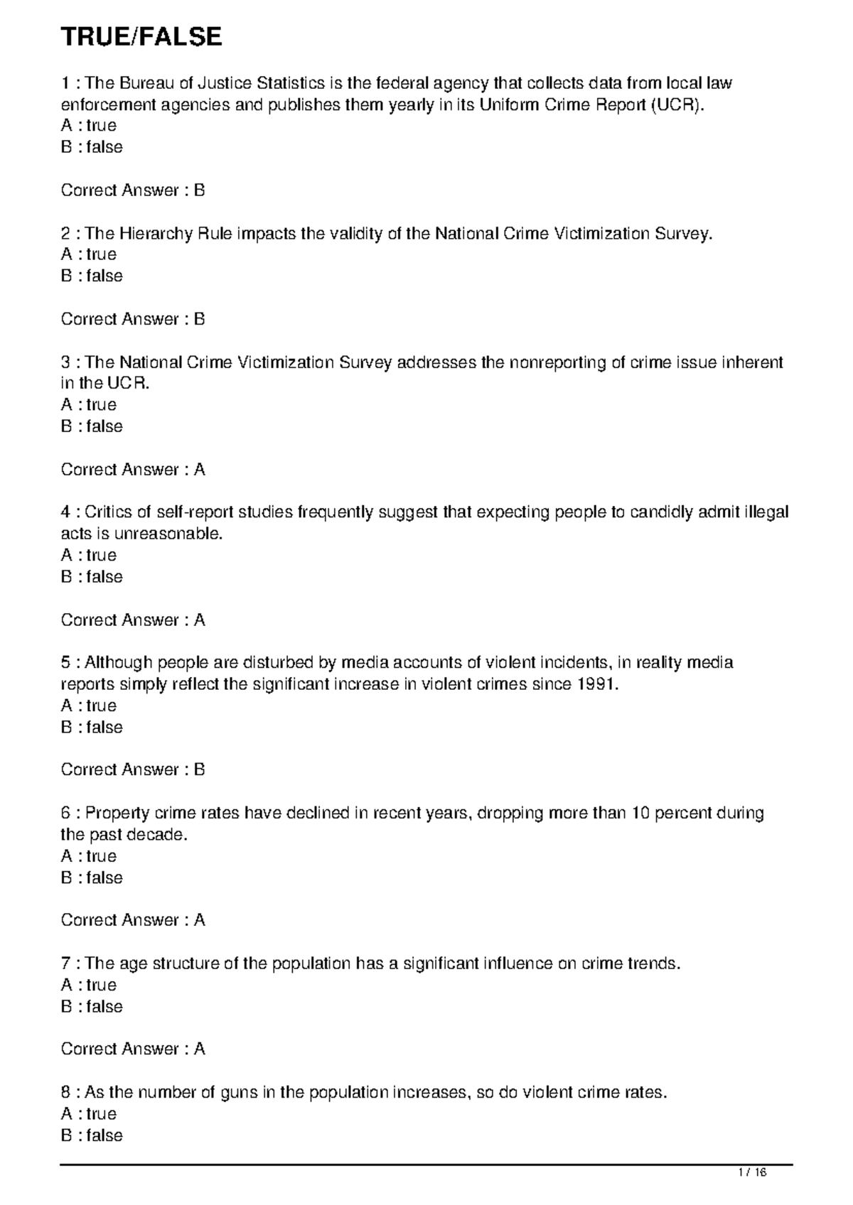 Chapter 02 - True/False and MCQ Summary for Class Work - Studocu
