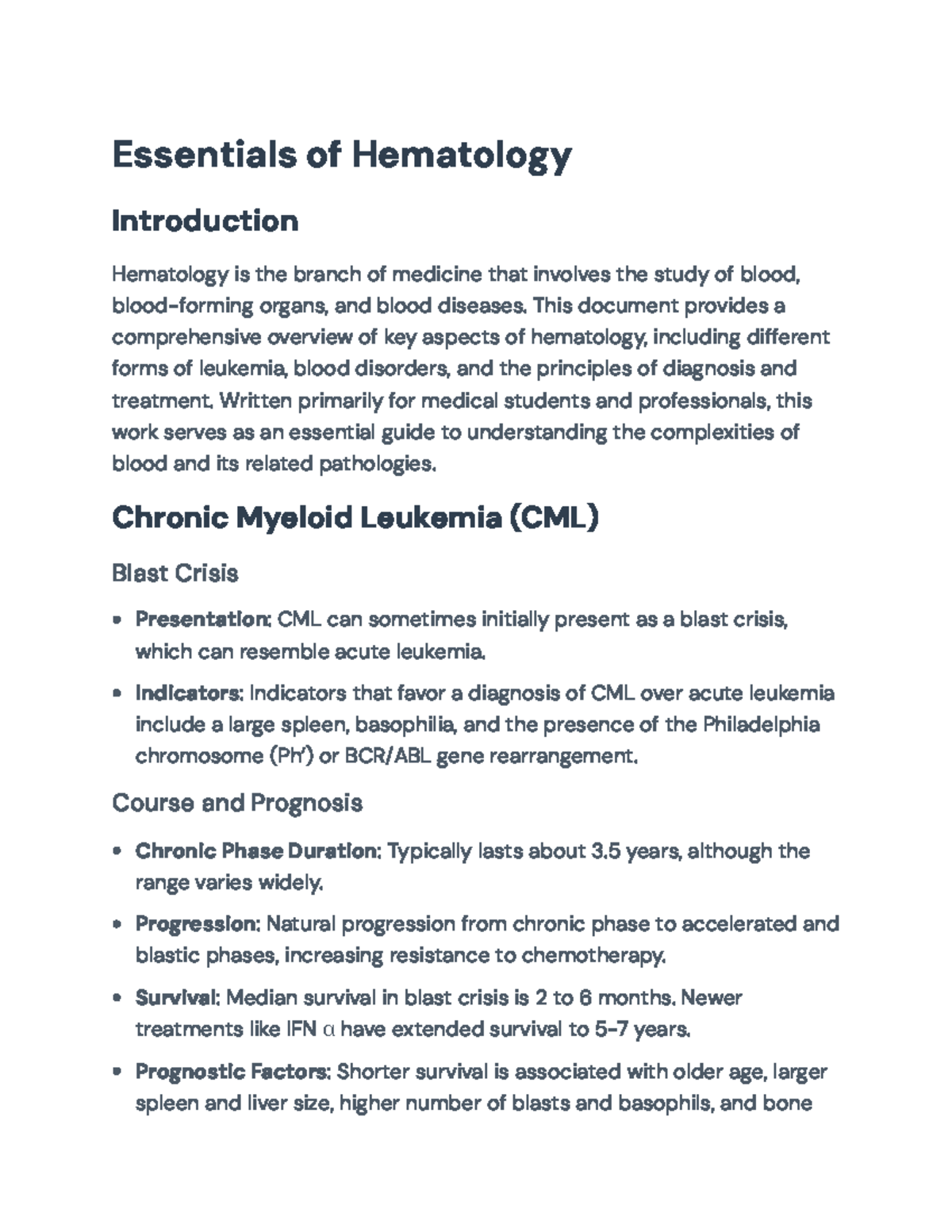 Comprehensive Overview of Hematology Disorders (MED 2022) - Studocu