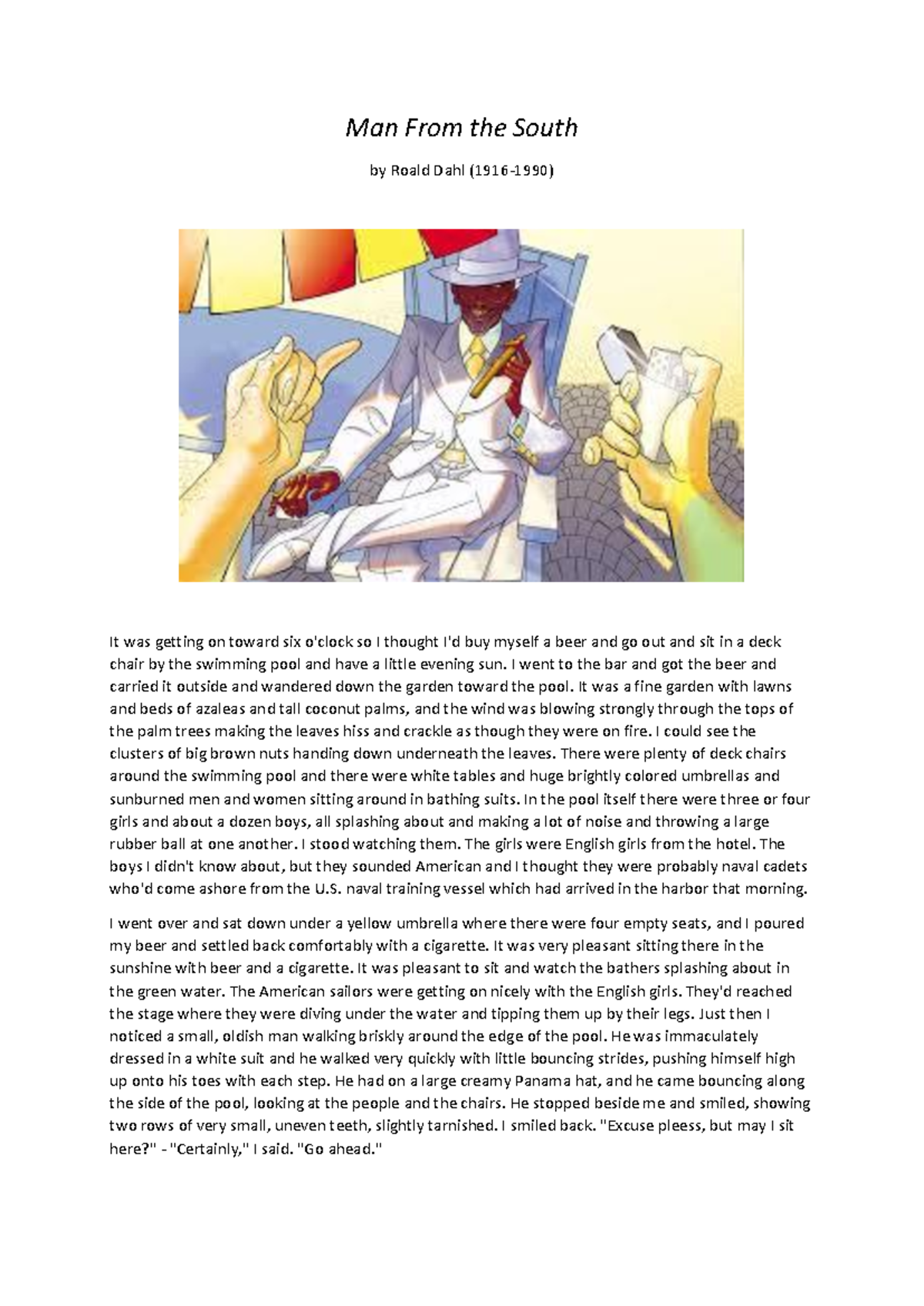 Roald Dahl's Man from the South: A Riveting Short Story Analysis ...