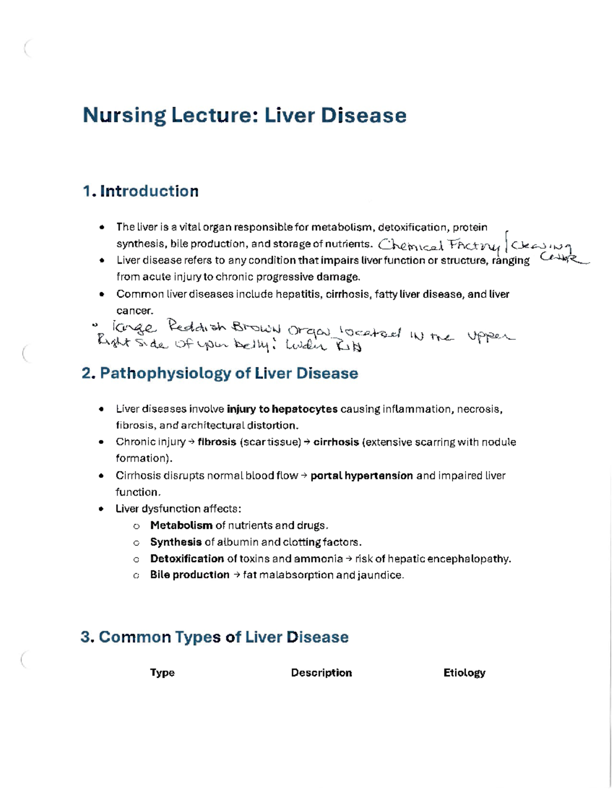 Nursing Lecture: Understanding Liver Disease and Hepatitis (NUR 260 ...
