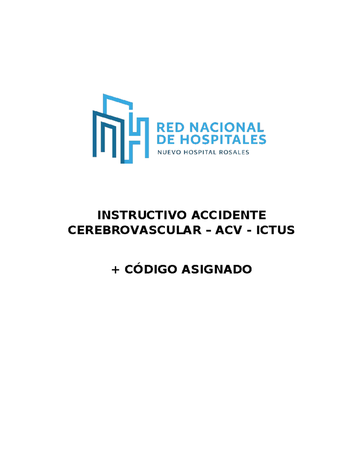 Instructivo para el Manejo de ACV/Ictus en la Red Nacional de ...