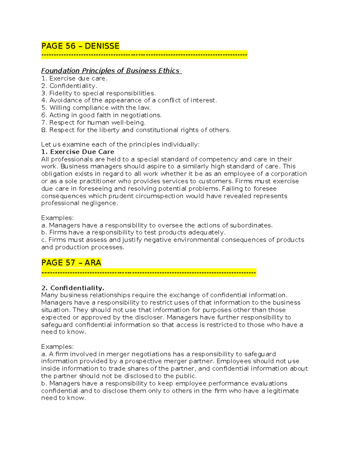 BUS 101: Principles of Business Ethics - Key Concepts and Applications ...