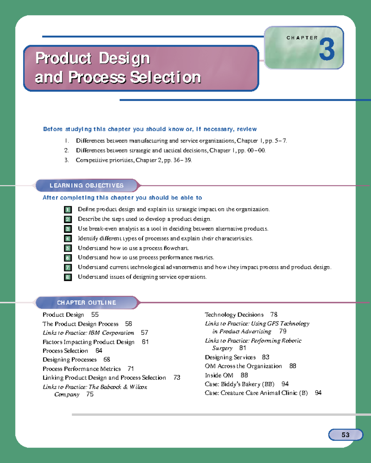 Product design and process selection - Differences between manufacturing and service ...