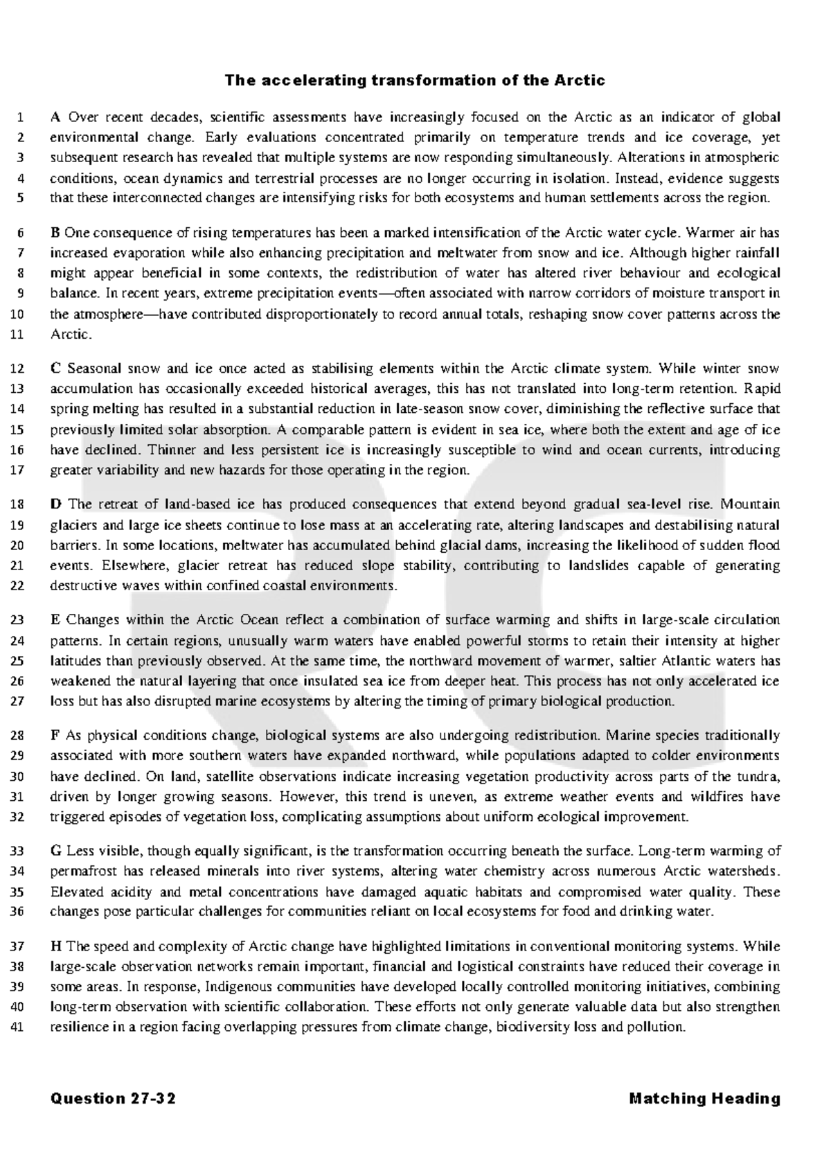 The Accelerating Transformation of the Arctic: Climate Change Impacts ...