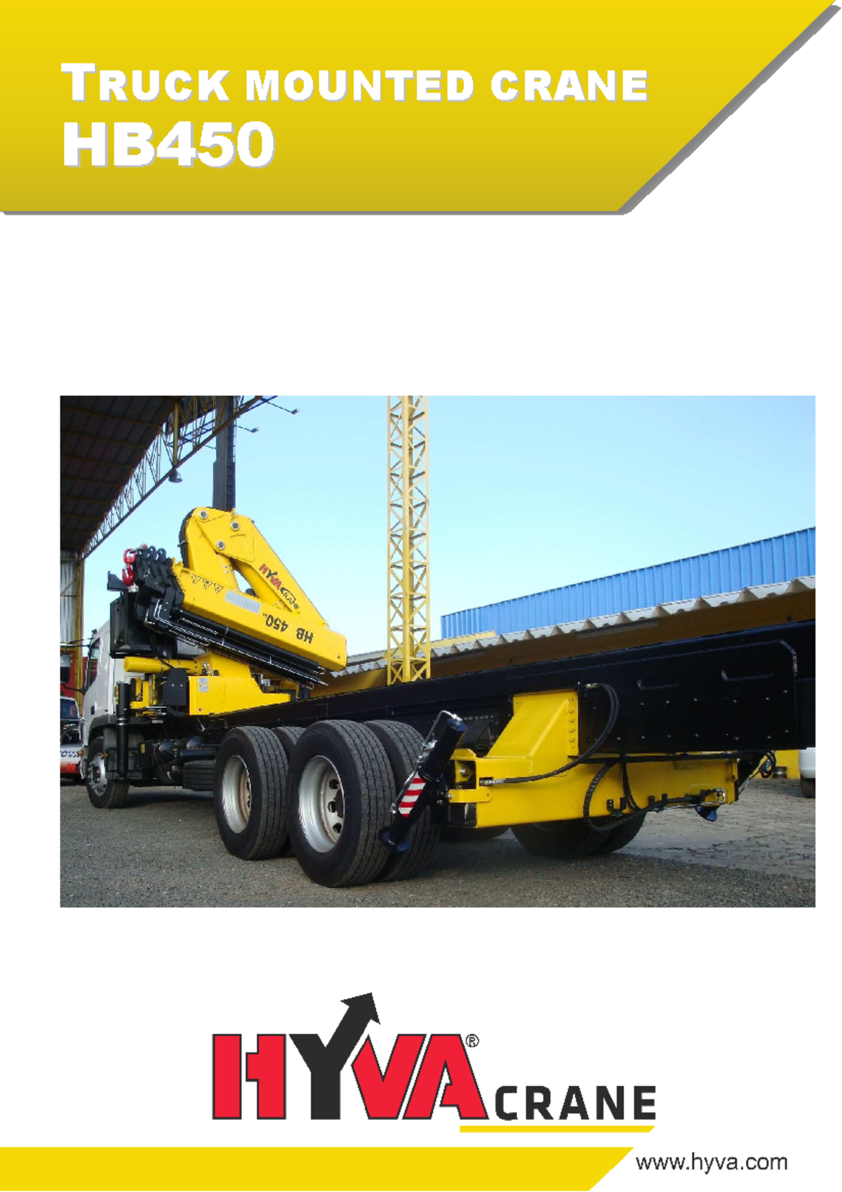 HB450 Truck Mounted Crane Technical Data Sheet and Load Diagrams - Studocu
