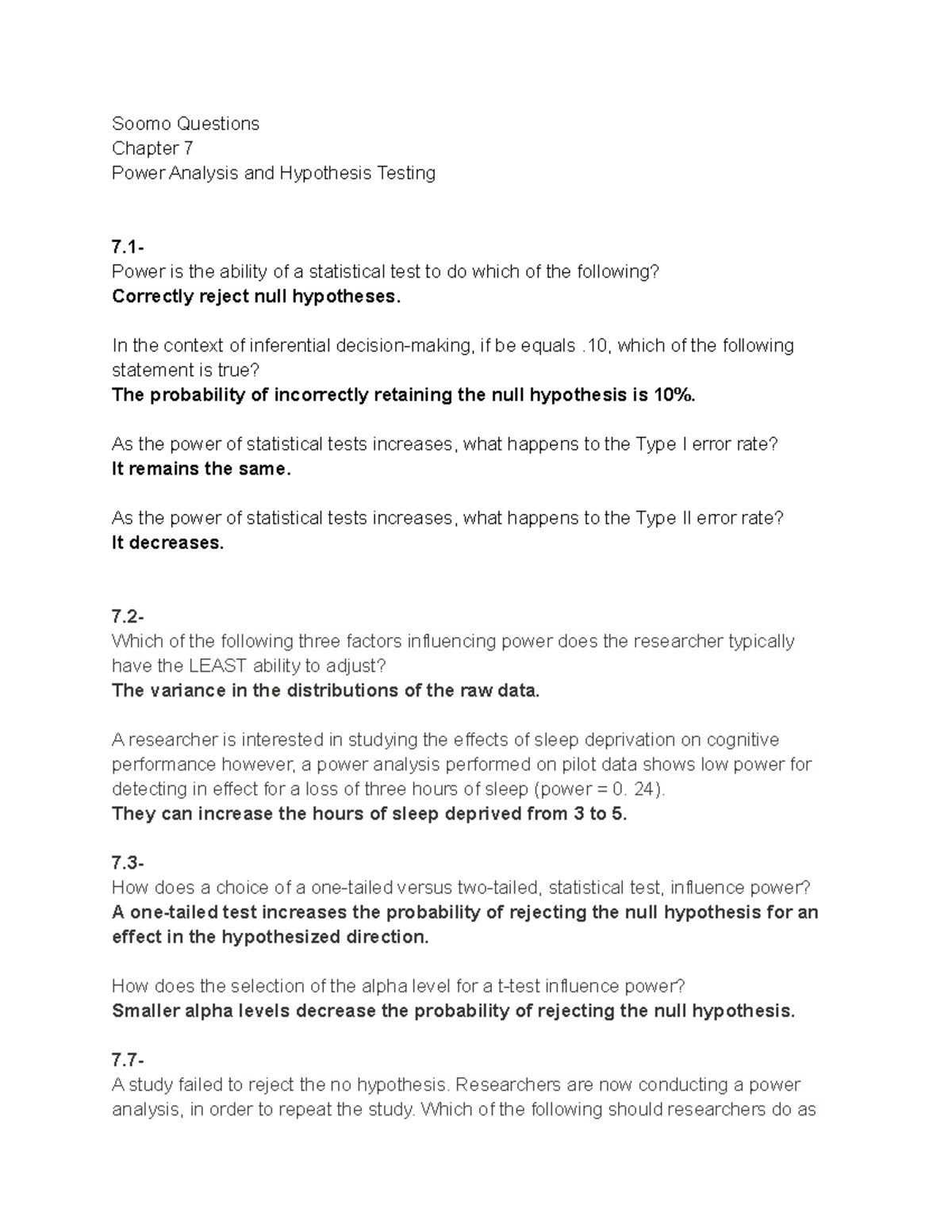 Anova Quiz Soomo psy 260 - 5 Multiple-Choice Questions Which statement summarizes the overall ...