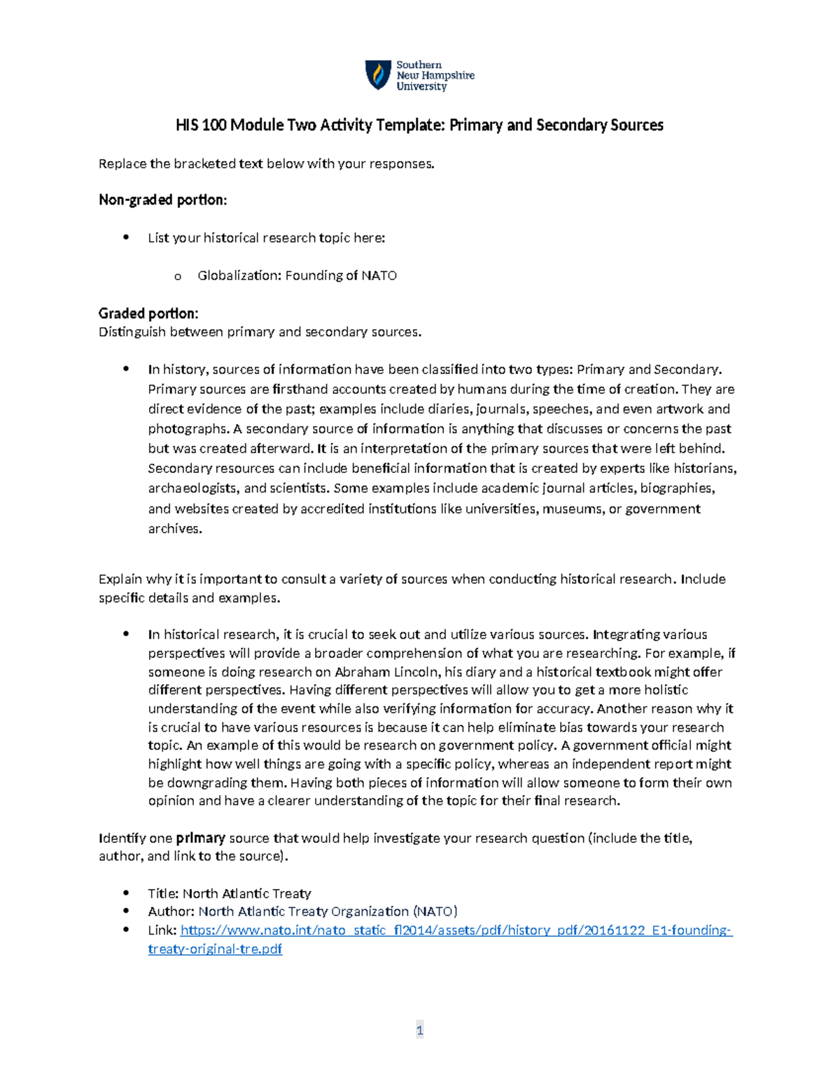 HIS 100 Module Two Activity Sources Rev - HIS 100 Module Two Activity ...