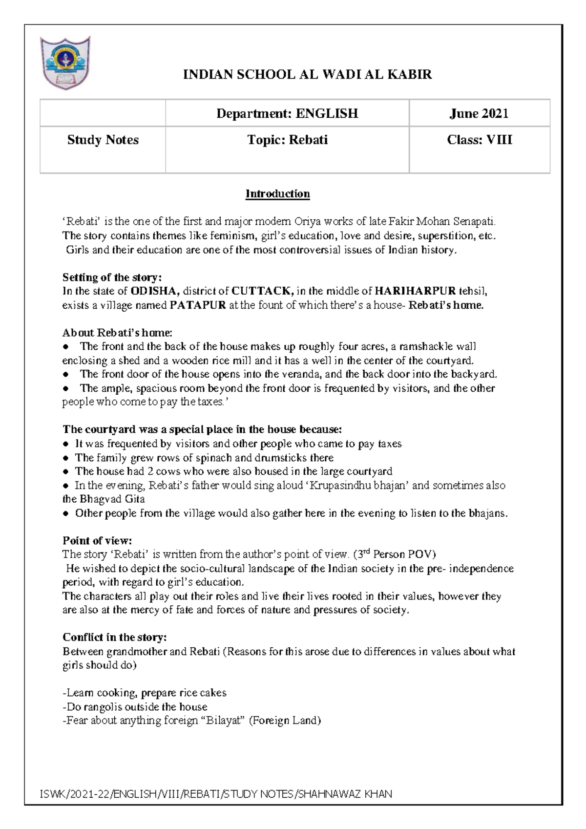 8937101-VIII-Rebati- Comprehensive Study Notes for Class VIII - Studocu