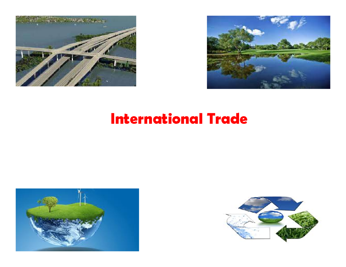 International Trade Essentials: Key Concepts and Theories - Studocu