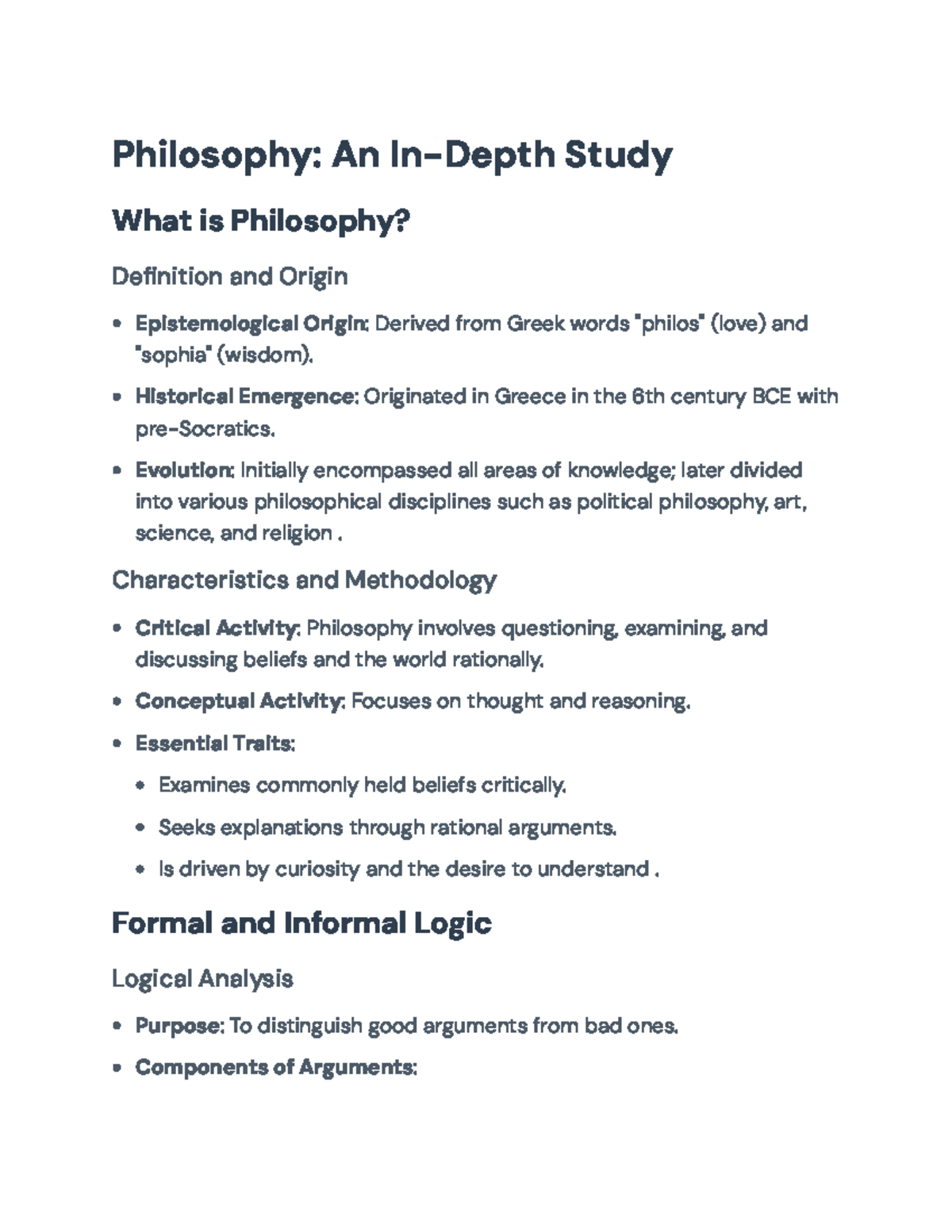 Philosophy 101: A Comprehensive Overview of Key Concepts and Theories ...