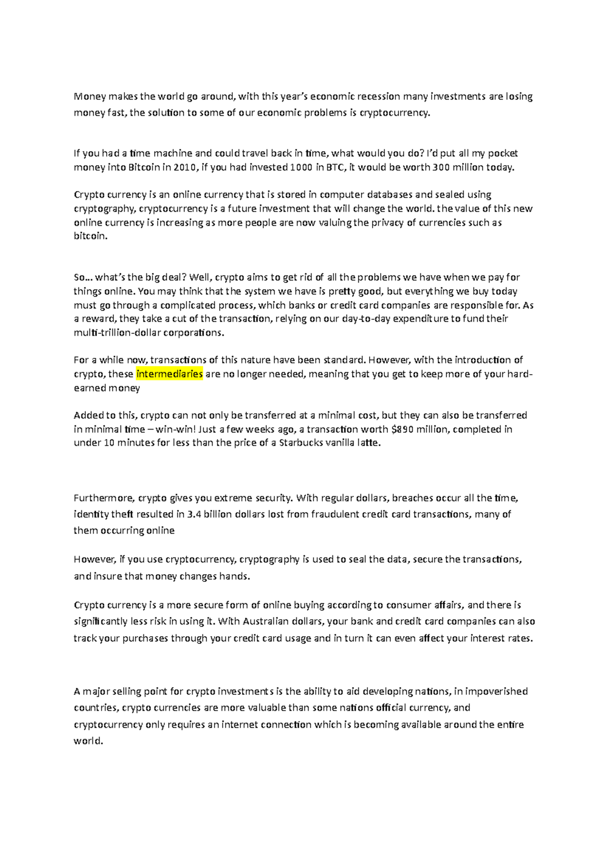Crypto currencies are a new form of money that are being used to buy ...