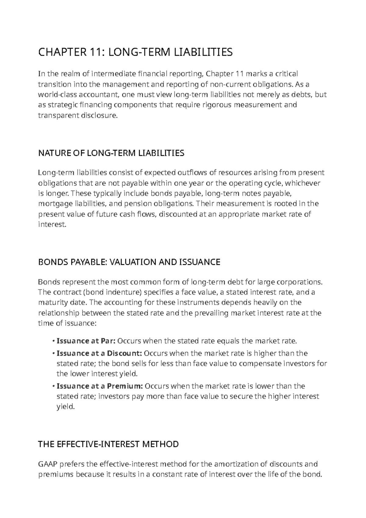 Intermediate Financial Reporting: Chapter 11 - Liabilities Overview ...