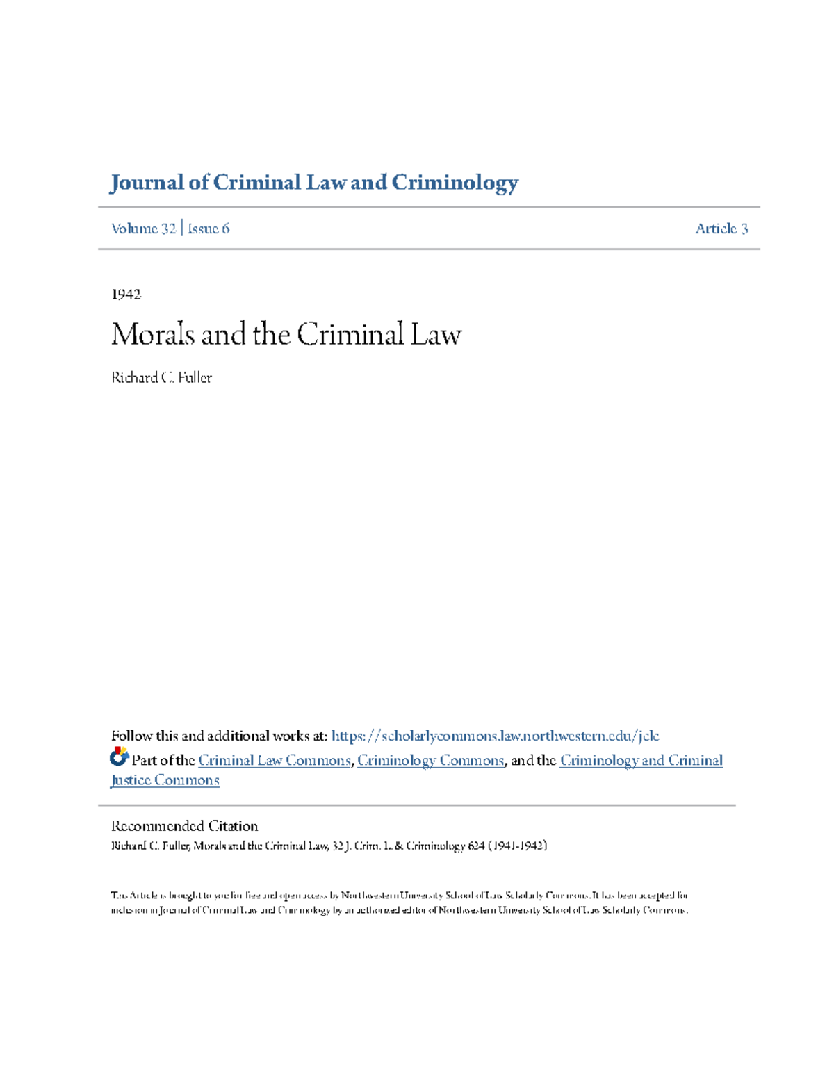 Morals and Criminal Law: Examining Legal Values in Society - Studocu