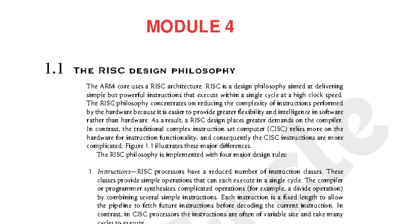 BIS714C Module 4: ARM Embedded Systems Overview and Design Principles ...