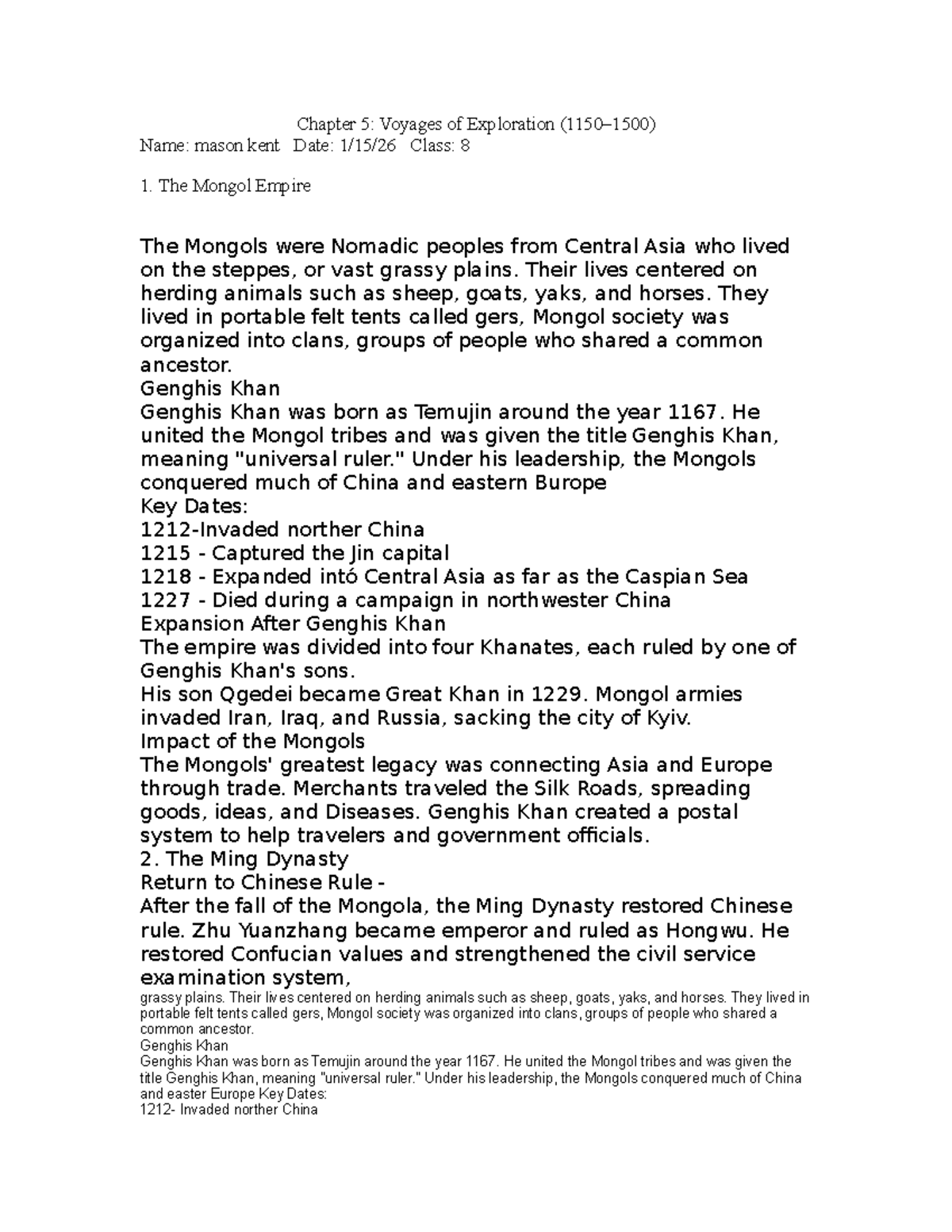 Chapter 5: Voyages of Exploration - Fill in the Blank Notes - Studocu