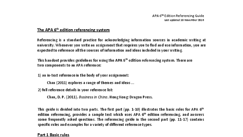 APA 6th Edition Referencing Guide: Essential Tips for Your Papers ...