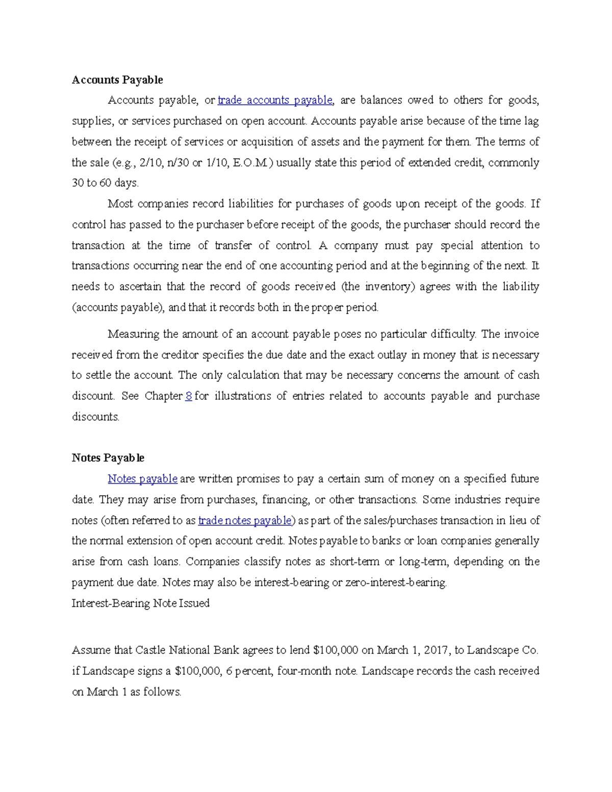 Final Exam Notes on Accounts Payable and Related Liabilities - Studocu