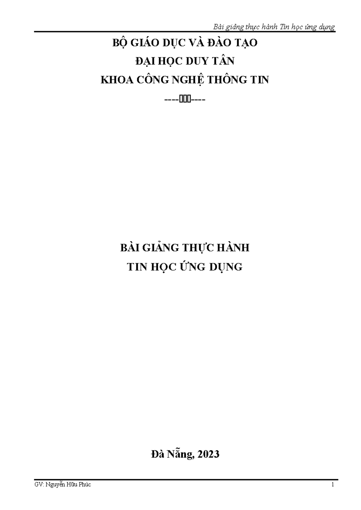 CS 201 TH - No more - ####### BỘ GIÁO DỤC VÀ ĐÀO TẠO ####### ĐẠI HỌC ...