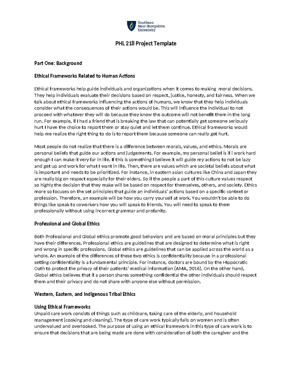 PHL 218 Project week 7 - gvhkmpjiniponiitc - PHL 218 Project Template Part One: Background ...