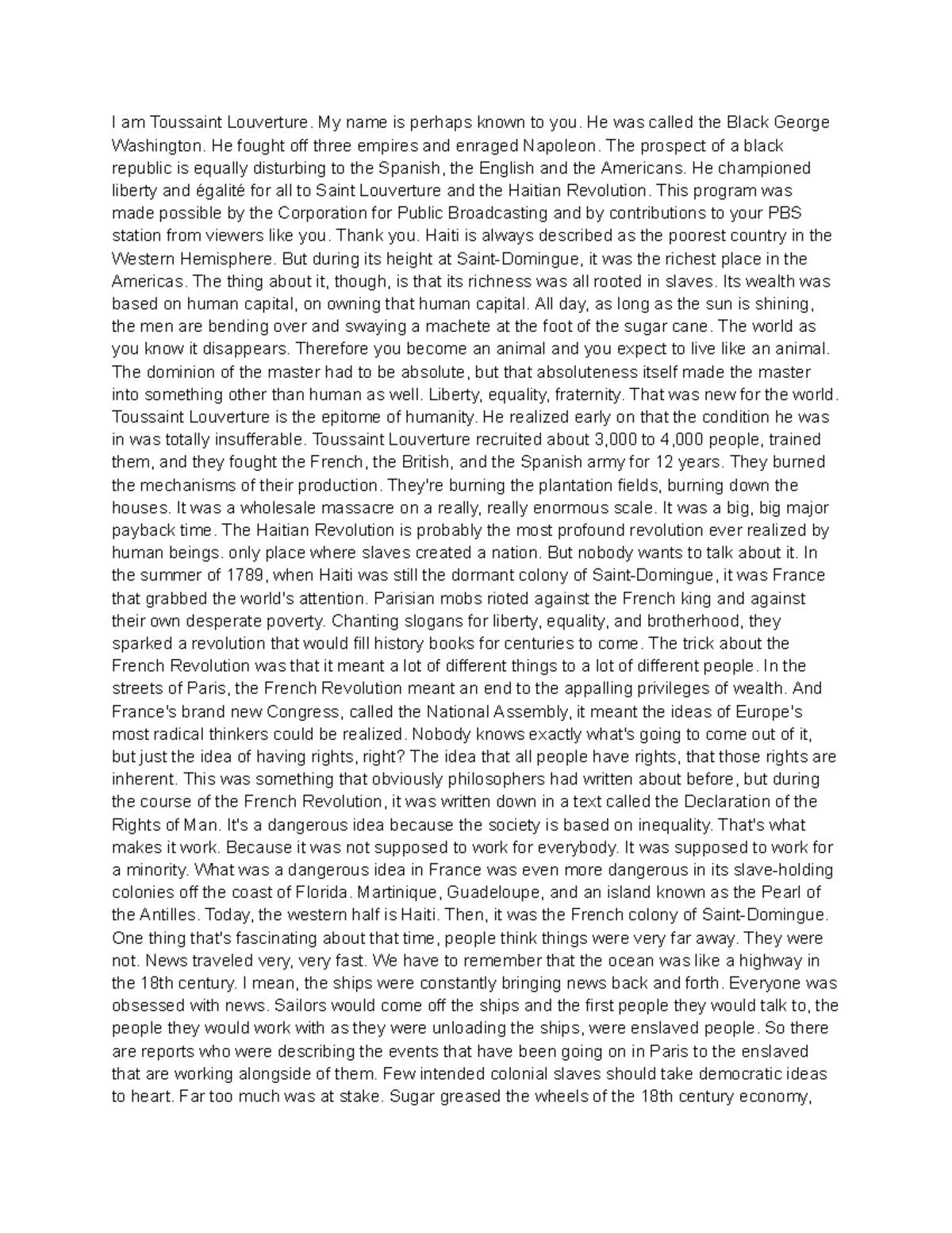 The Haitian Revolution: Toussaint Louverture's Struggle for Liberty ...