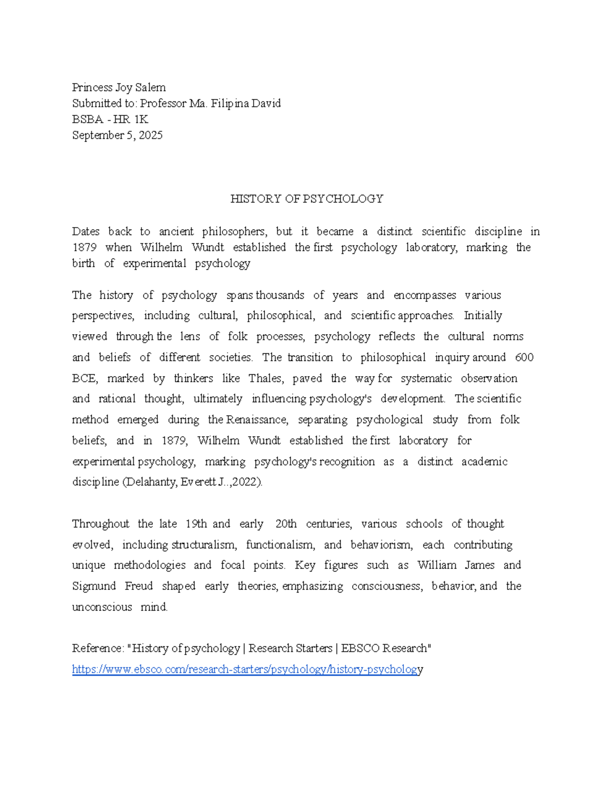 HIST 101: The Evolution of Psychology and Its Key Schools of Thought ...