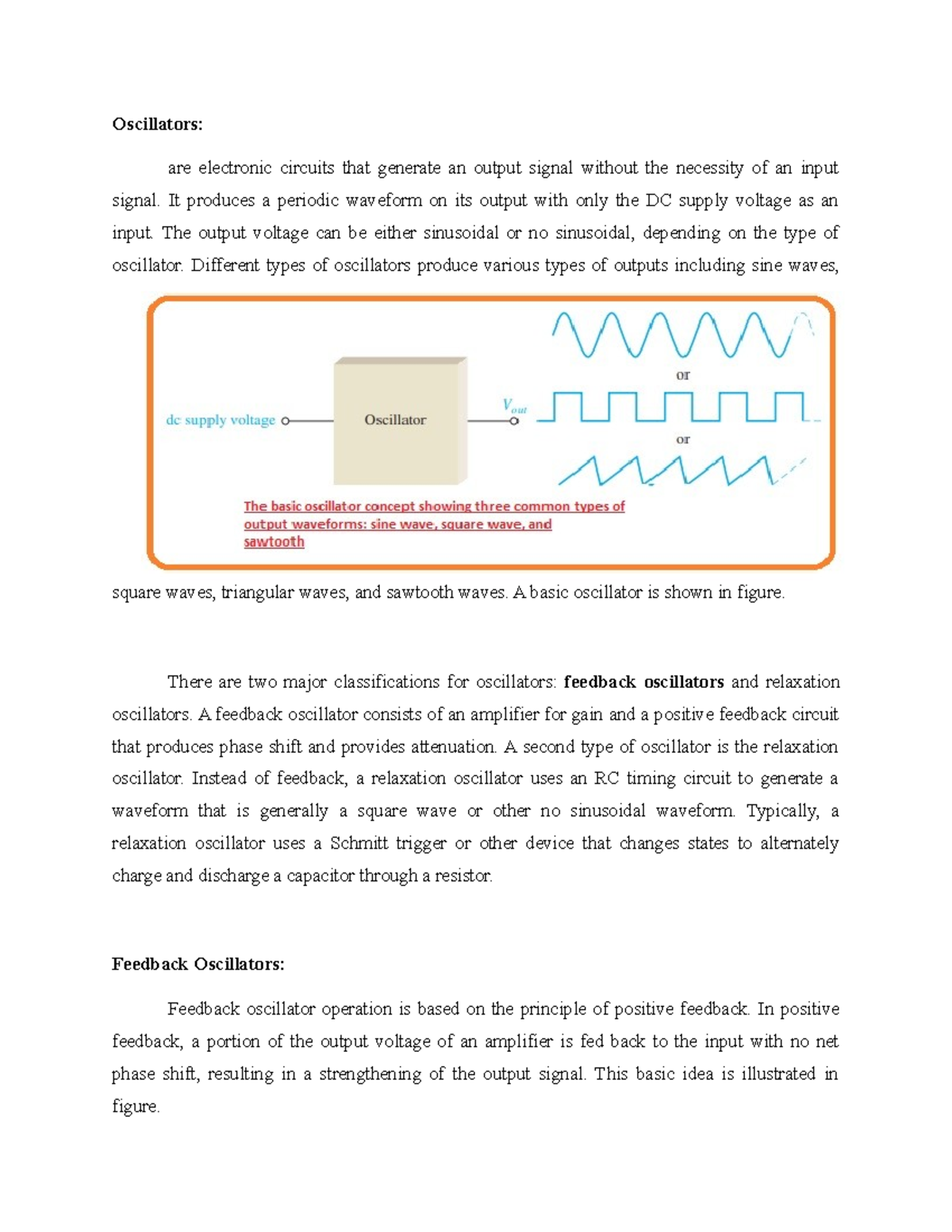 Oscillators - Oscillators: are electronic circuits that generate an ...
