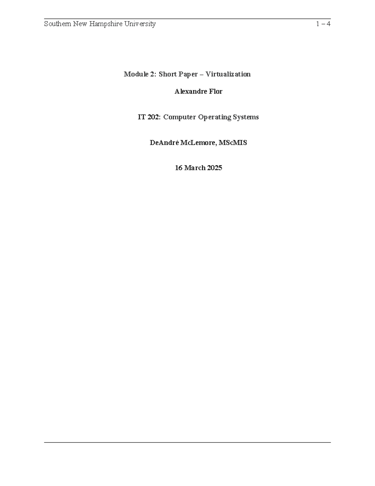 IT 202: Module 2 Short Paper on Virtualization - Studocu