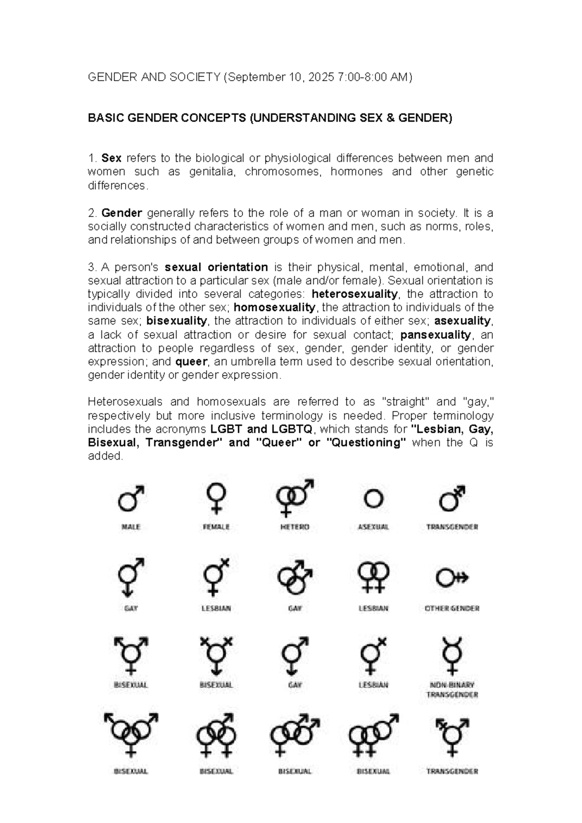Gensoc- Basic Gender Concepts and Terminologies Overview - Studocu