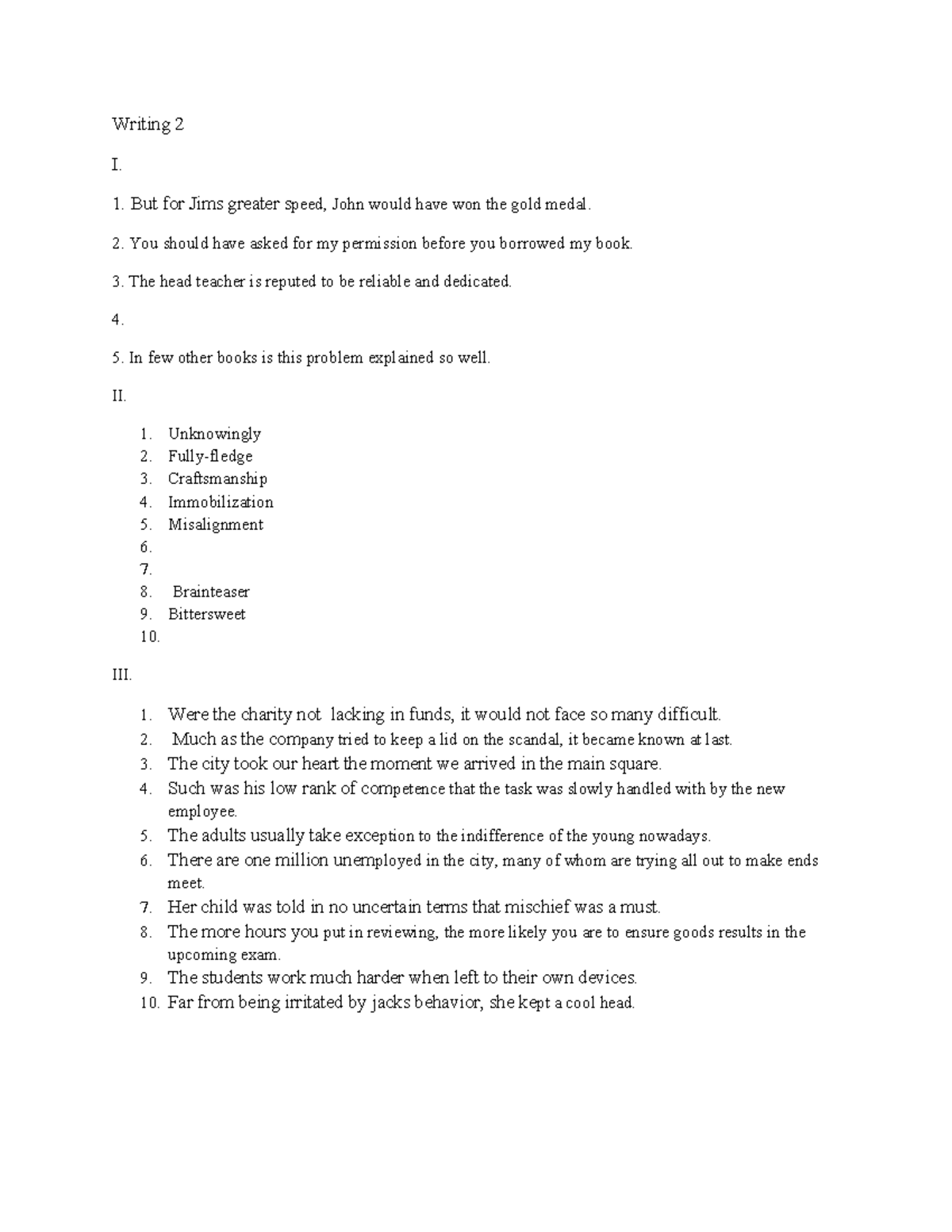 Writing 2 - Advanced Grammar and Composition Notes - Studocu