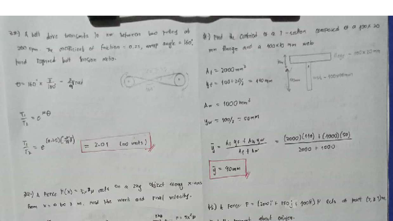 Practice Problems for MECH 1: Dynamics and Mechanics Concepts - Studocu