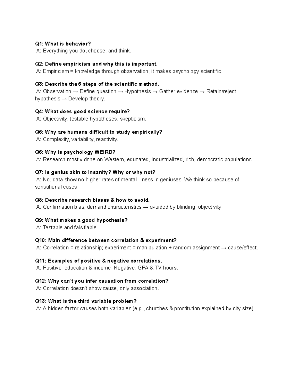 Psychology Study Guide: Sensation, Perception, & Consciousness Concepts ...