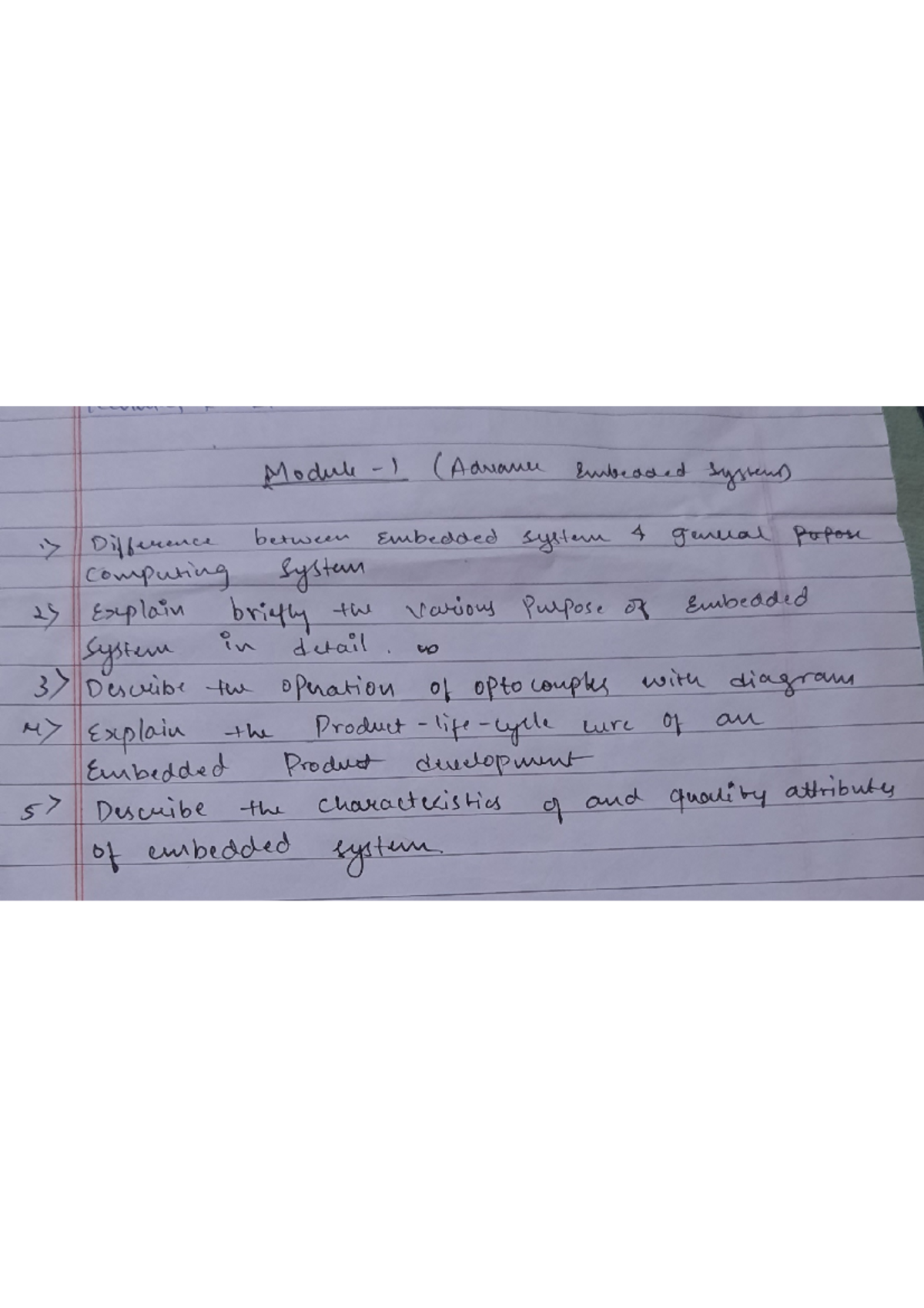 Module 1 & 2: Embedded Systems vs. General Purpose Computing - Studocu