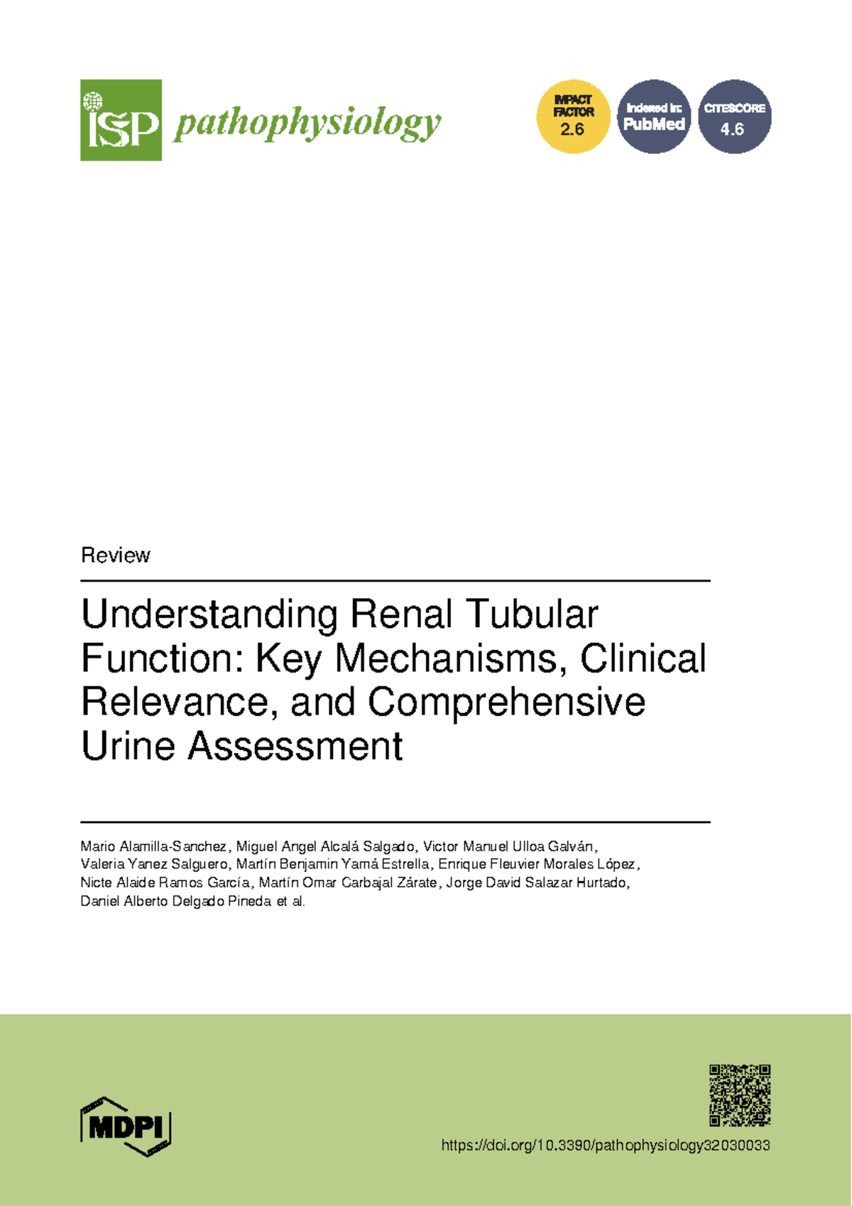 2.6 4.6 Review: Understanding Renal Tubular Function & Urine Assessment ...