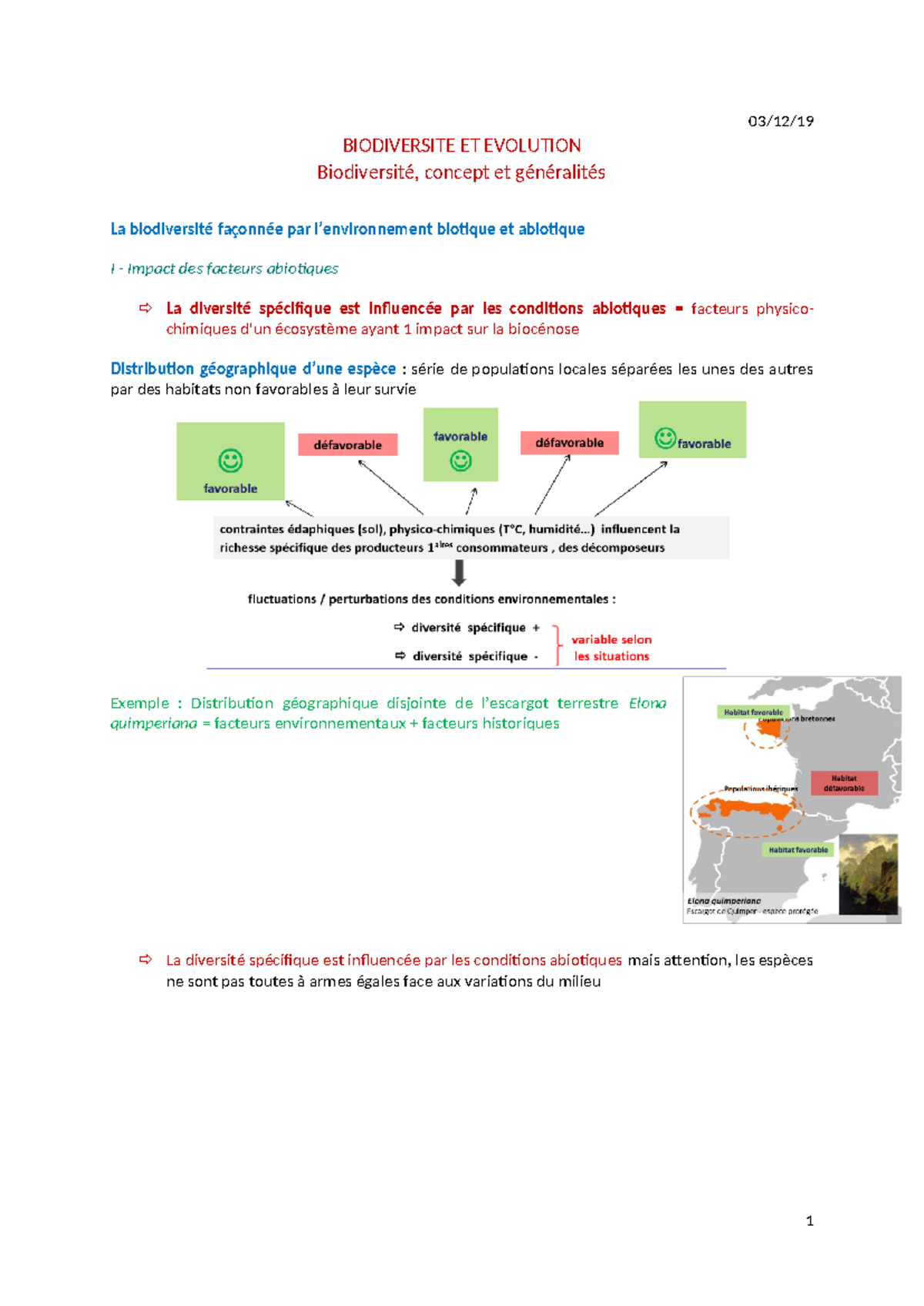 Chap 5 - La biodiversité façonnée par l’environnement biotique et ...