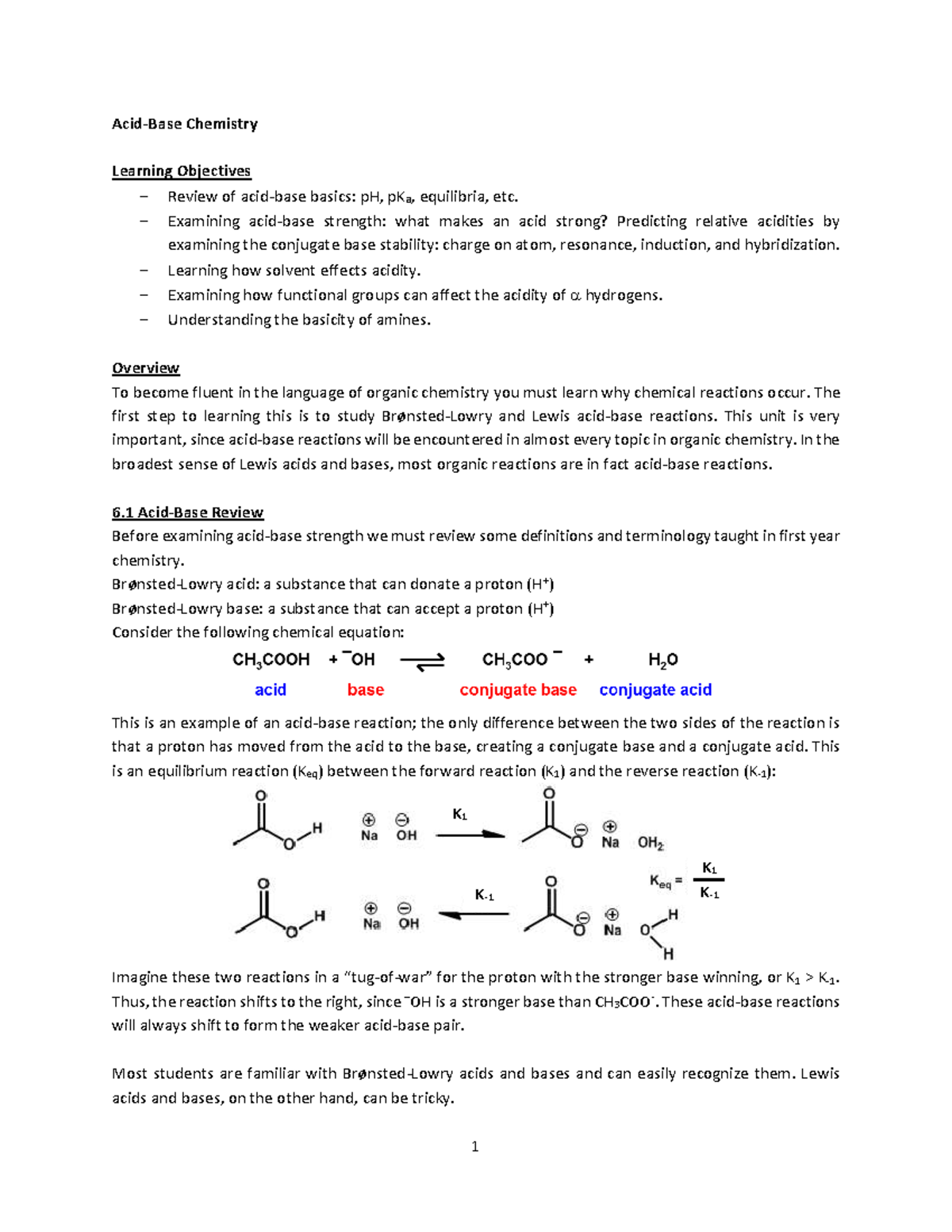 Chemistry 101: Acid-Base Concepts and Stability Factors Review - Studocu
