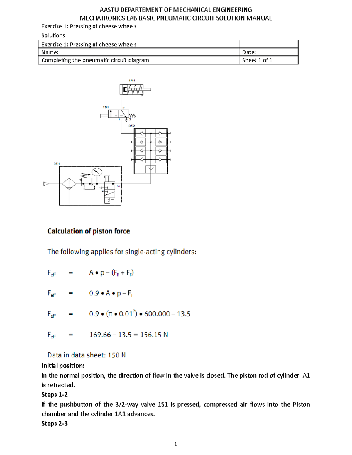 Basic pneumatics instrumentation and measurement - MECHATRONICS LAB ...