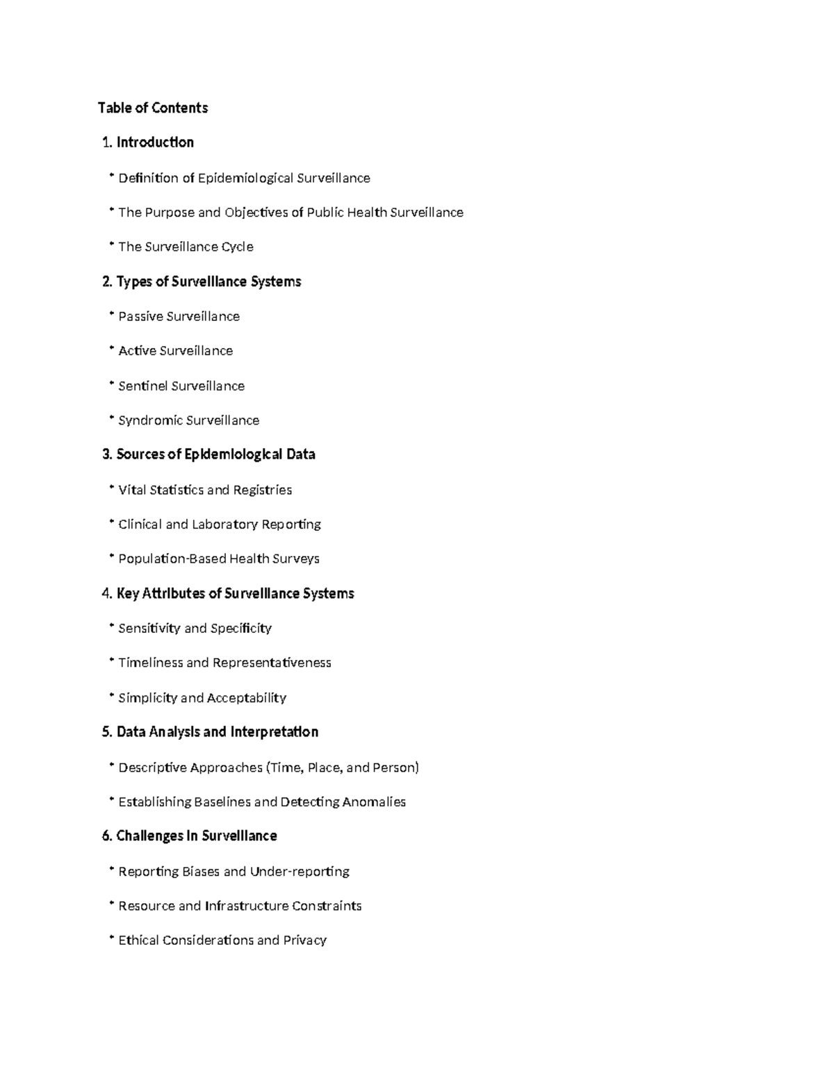 EPI 101: Comprehensive Overview of Epidemiological Surveillance - Studocu