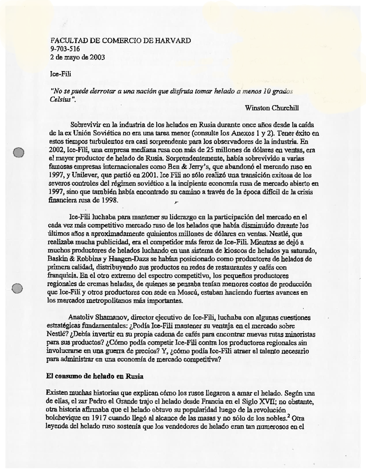 Caso Ice Fili: Estrategias de Supervivencia en el Mercado de Helados en ...
