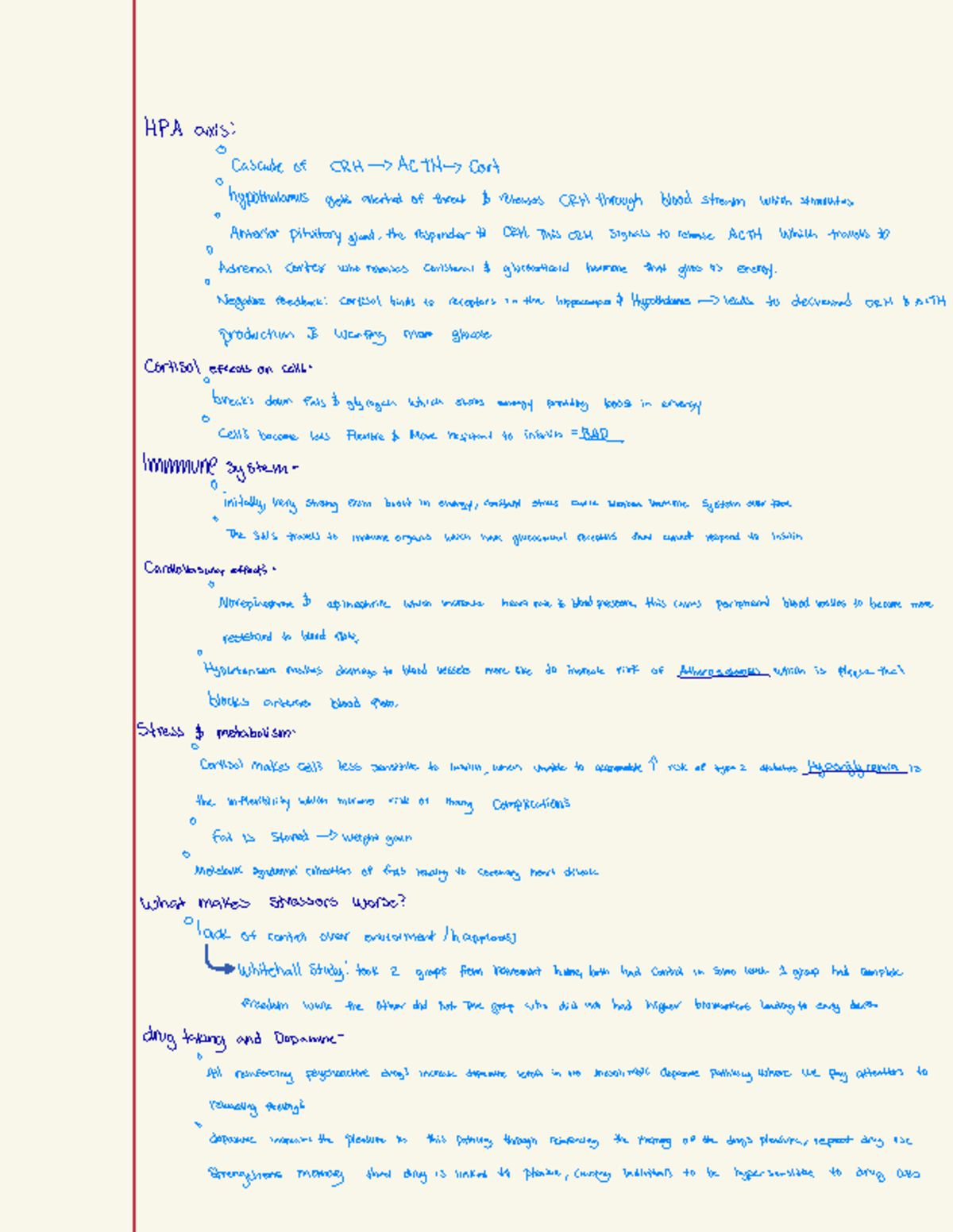 HPA Axis and Stress Response: Review for Exam 2 (Course Code: HPA 101 ...
