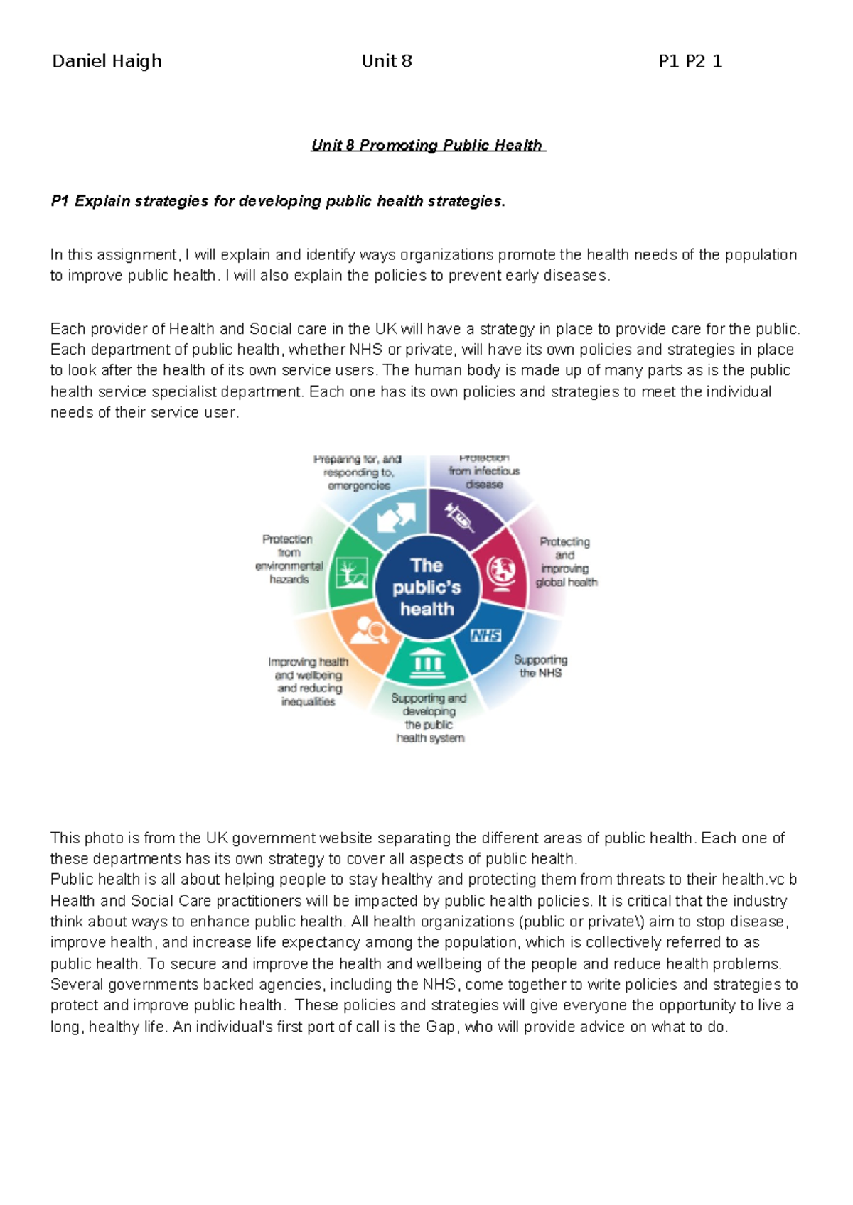 Unit 8 P1 P2 - Strategies for Promoting Public Health and Policy ...
