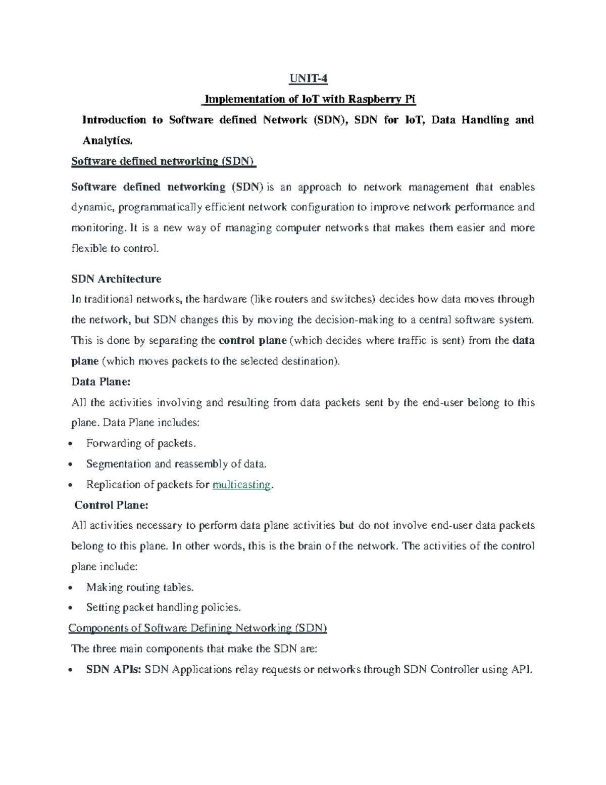 FIOT-U-4: Implementation of IoT with Raspberry Pi and SDN Overview ...