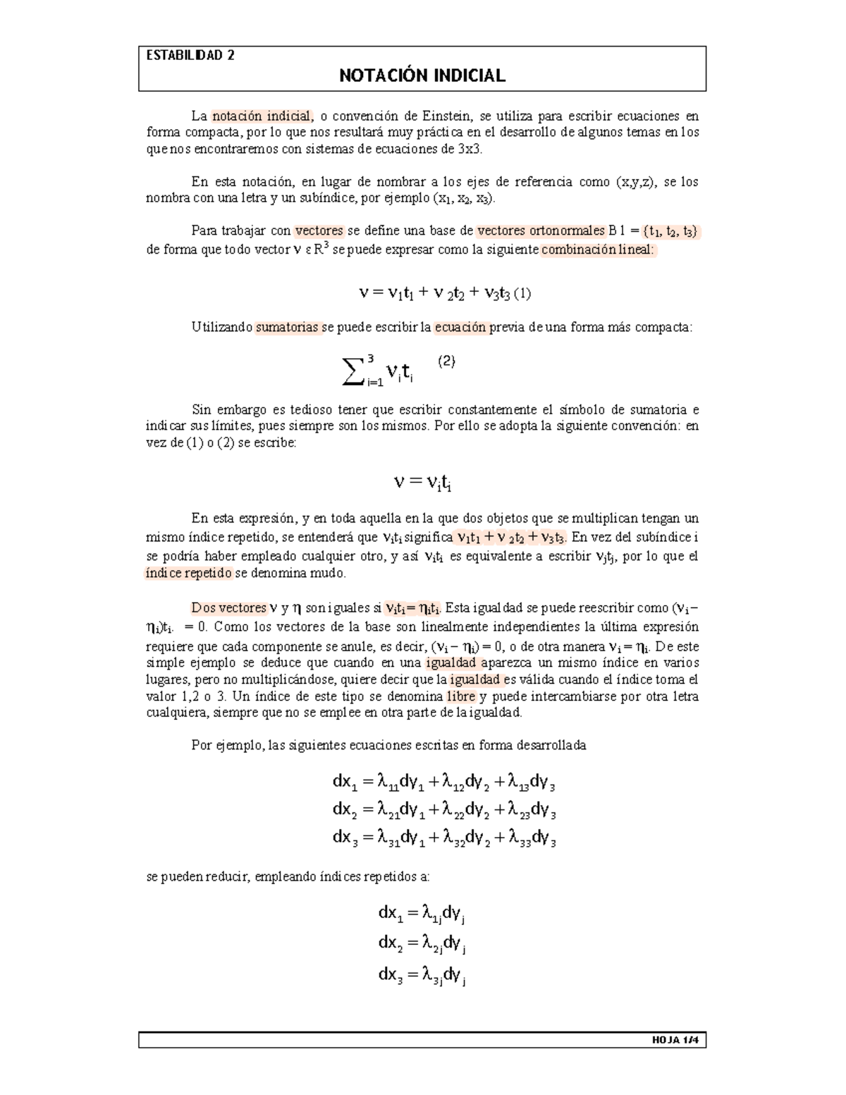ESTABILIDAD 2: NOTACIÓN INDICIAL Y SU APLICACIÓN EN ECUACIONES - Studocu